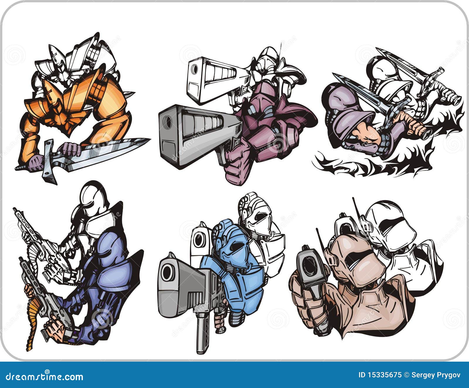 Cyborg stock vector. Illustration of nanotechnology, cutting - 15335675