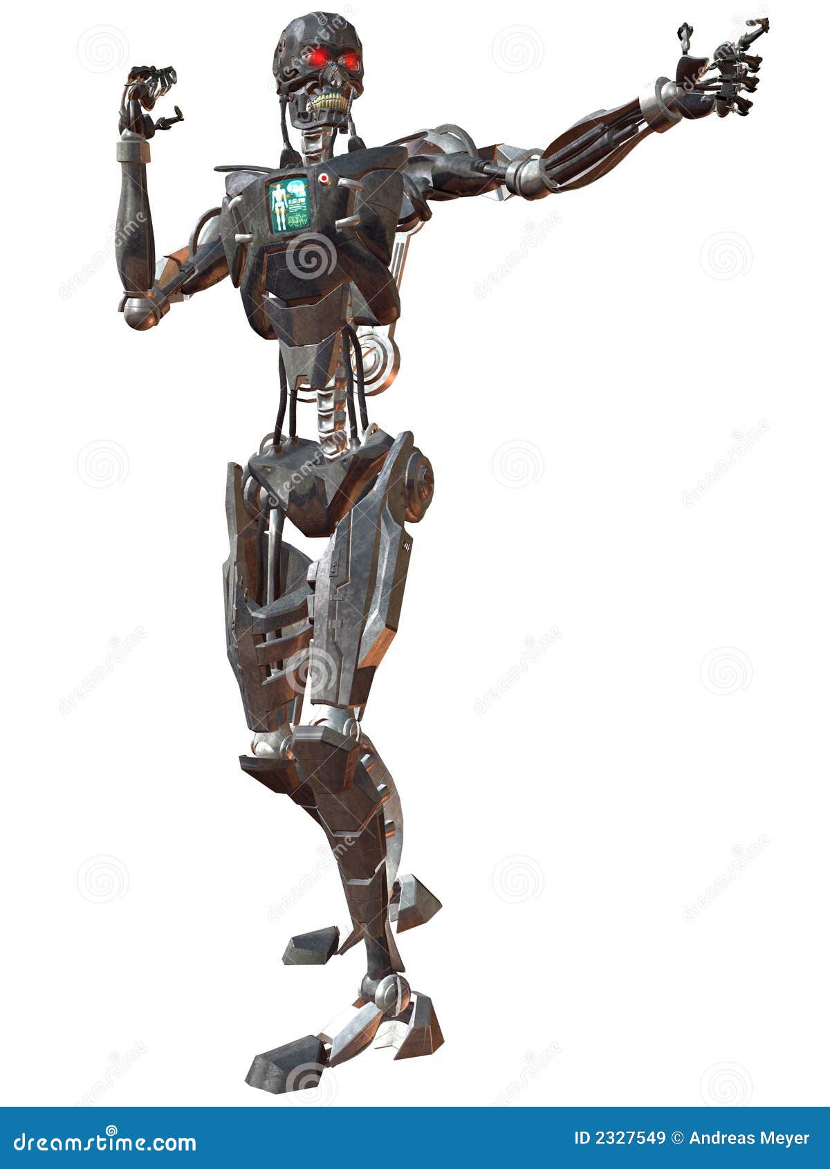 Cyborg 3000-Run Royalty-Free Stock Photography | CartoonDealer.com #2327597