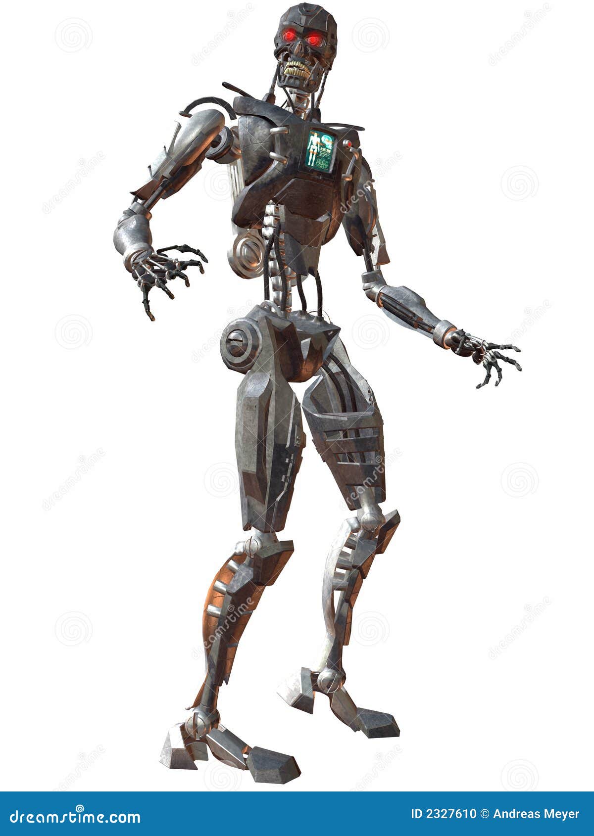 Cyborg 3000-Turn stock illustration. Illustration of modern - 2327610