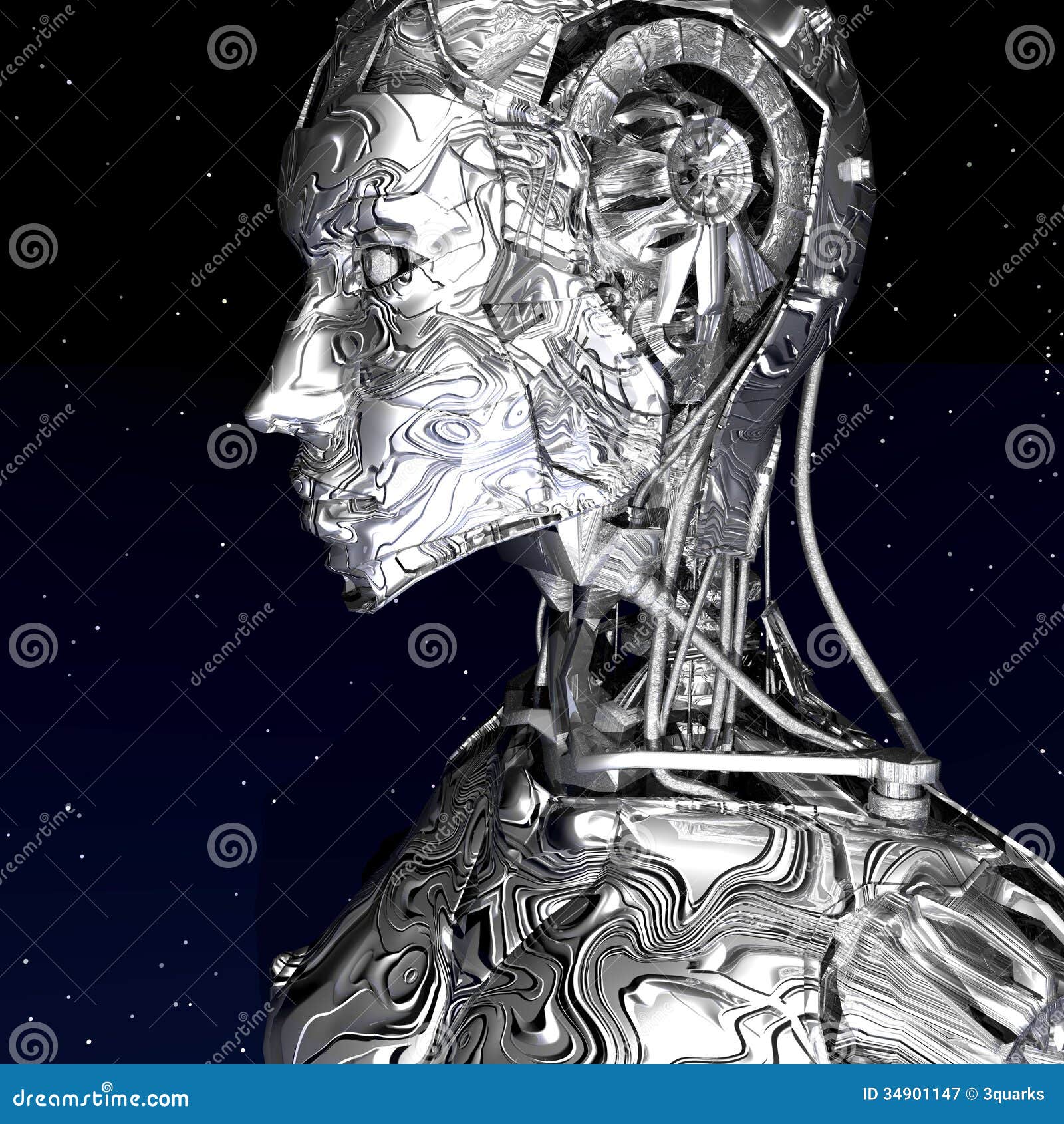 Cyborg stock abbildung. Illustration von cyborg, karosserie - 34901147