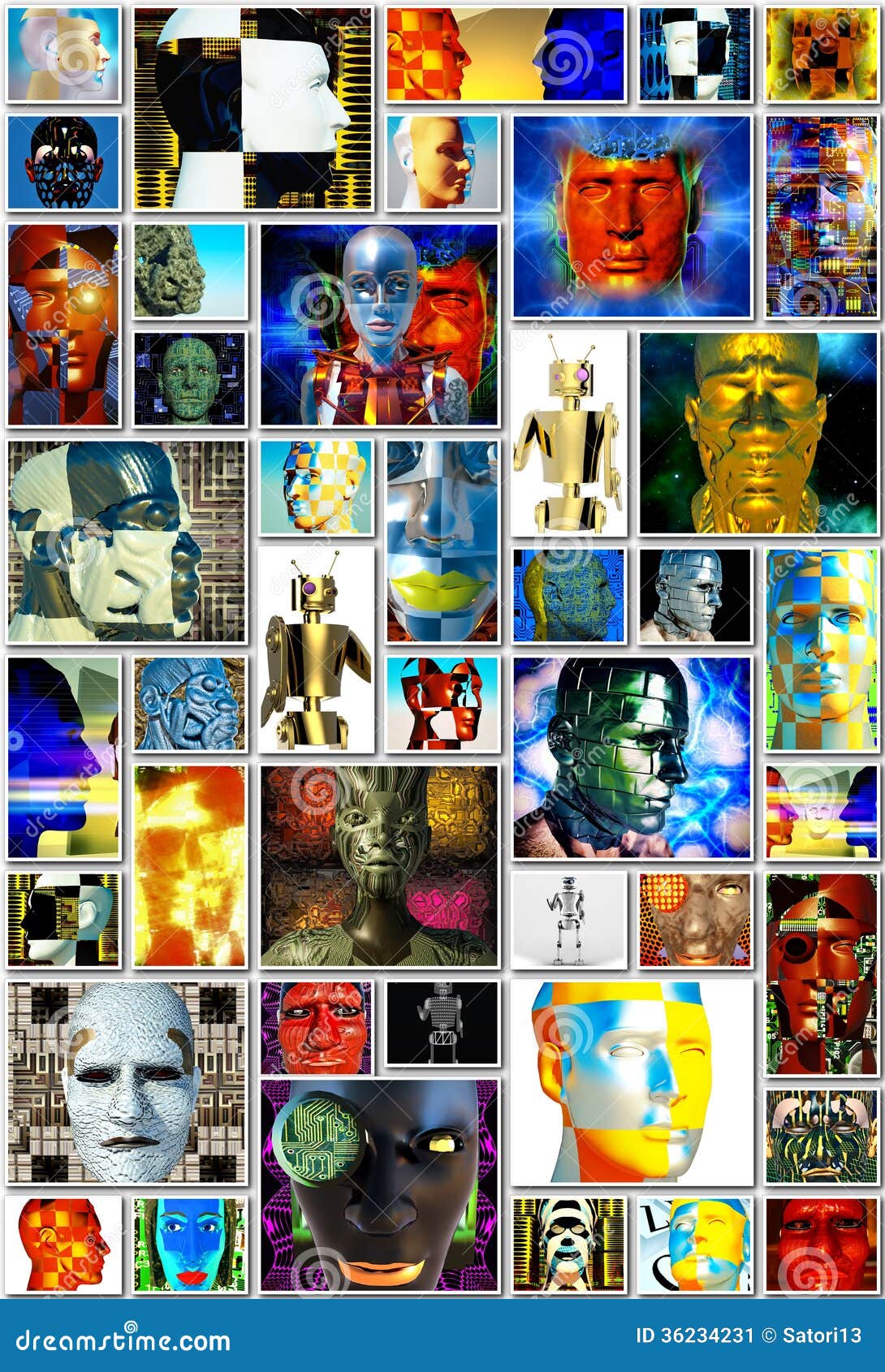 Cyborg stock de ilustración. Ilustración de arte, cibernética - 36234231