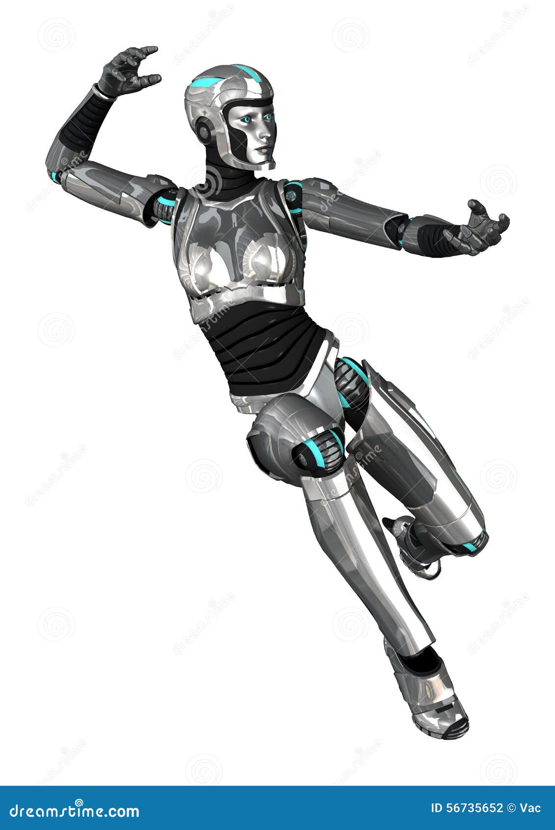 Cyborg illustration stock. Illustration of blanc, imagination - 56735652