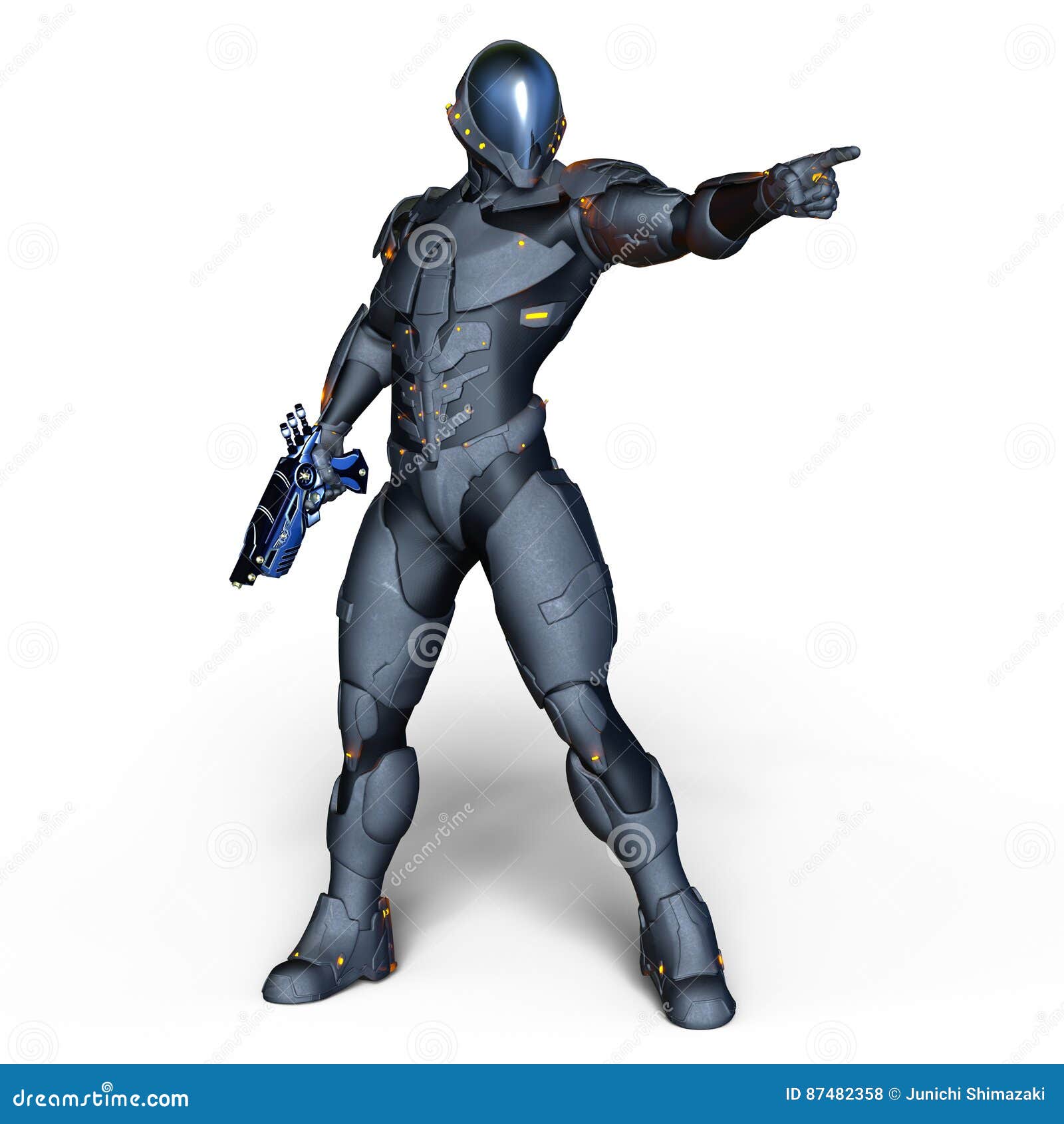 Cyborg illustration stock. Illustration du canon, costume - 87482358