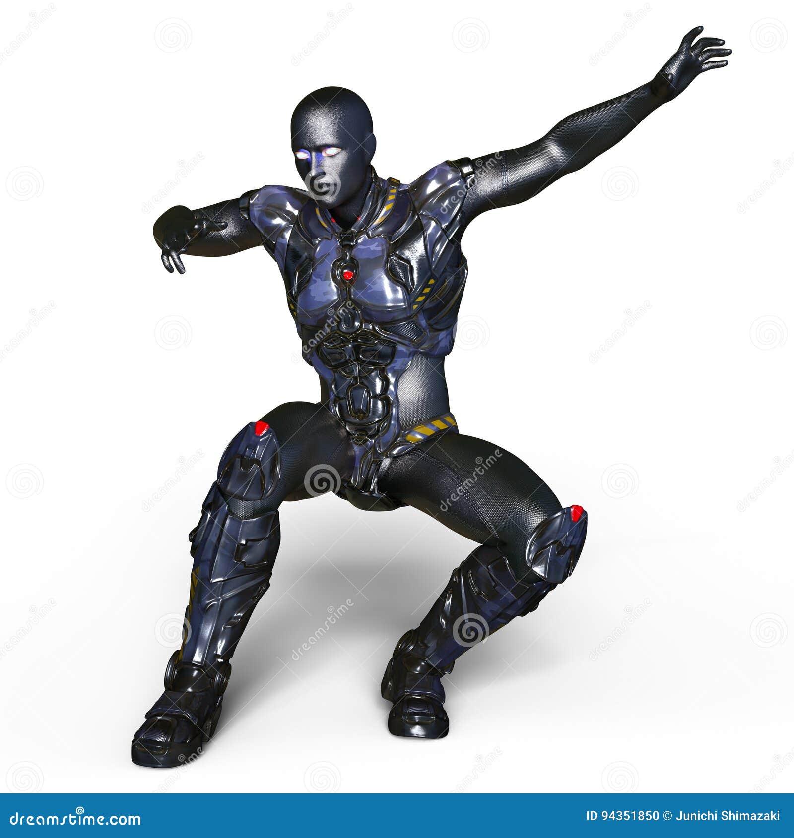 Cyborg stock de ilustración. Ilustración de blanco, juego - 94351850