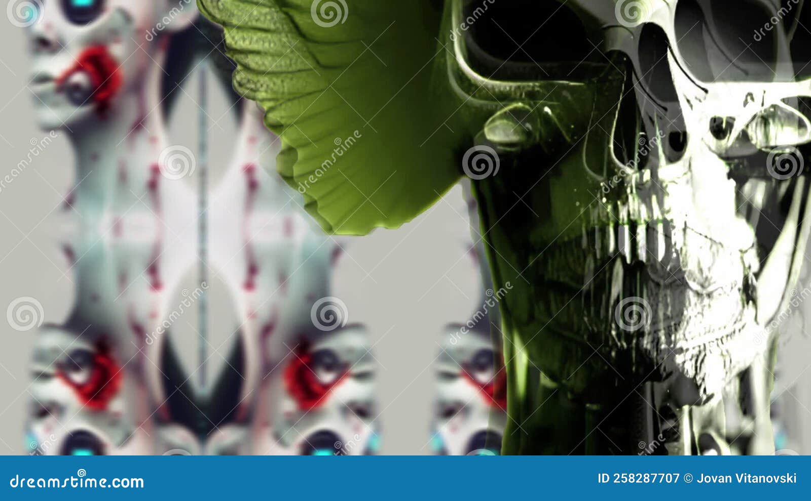 Cyborg Angel of Death Flapping with Wings Stock Video - Video of cyborg ...