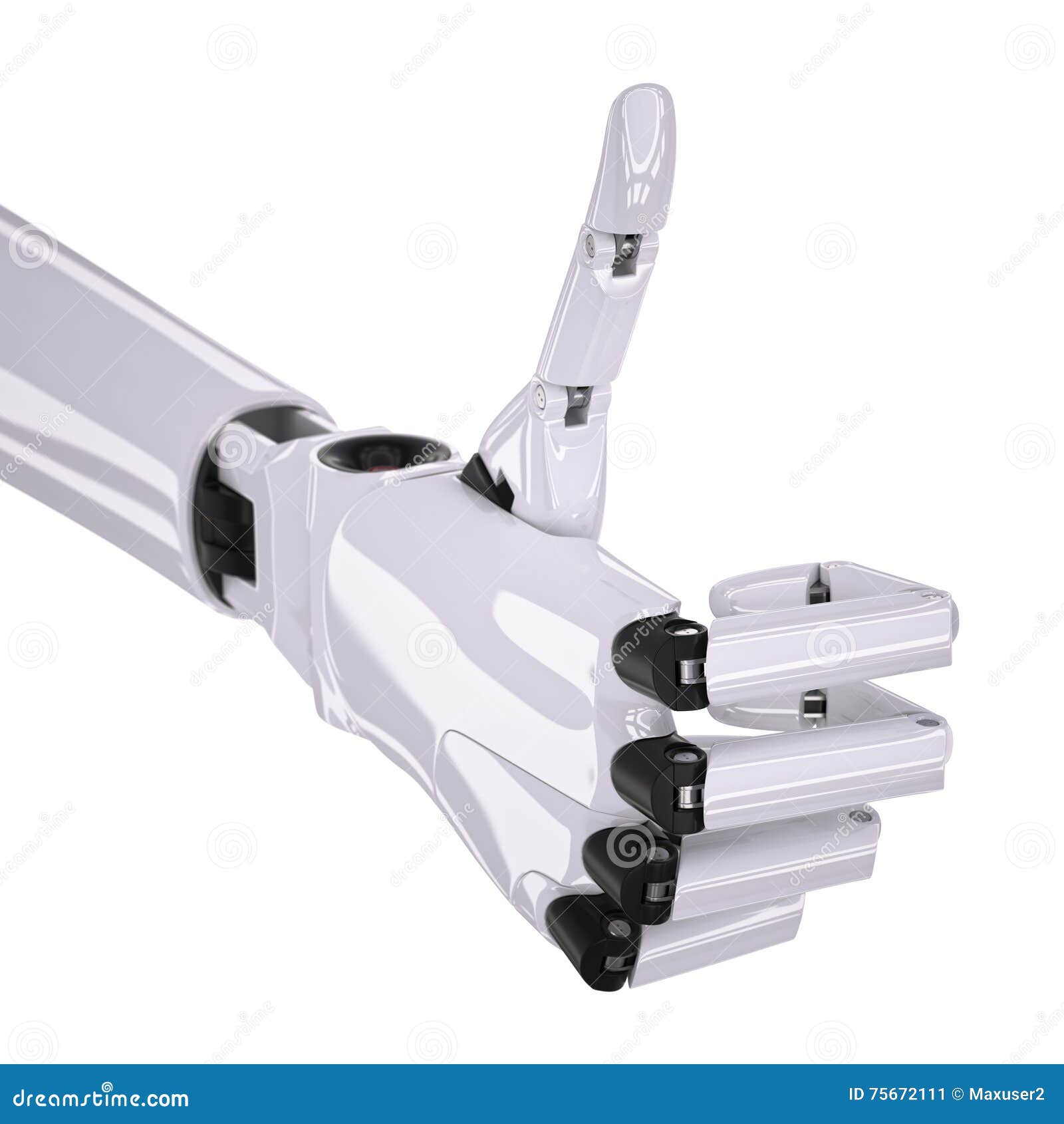Cyborg Approval Thumb Up Ok Gesturing 3d Illustration Concept Stock ...