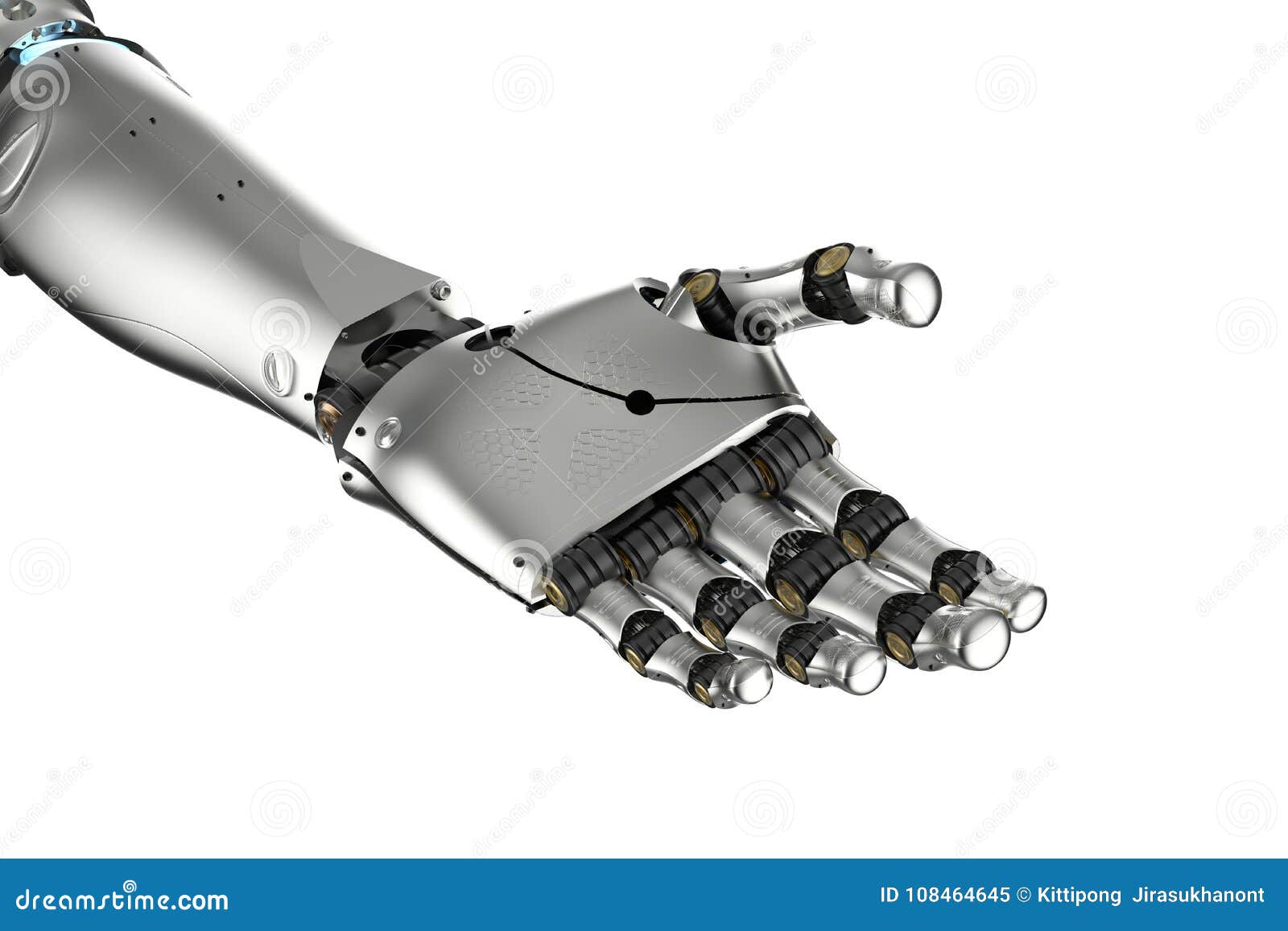 Cyborg arm isolated stock illustration. Illustration of finger - 108464645
