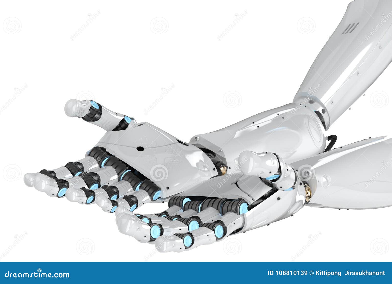 Cyborg arm isolated stock illustration. Illustration of parts - 108810139