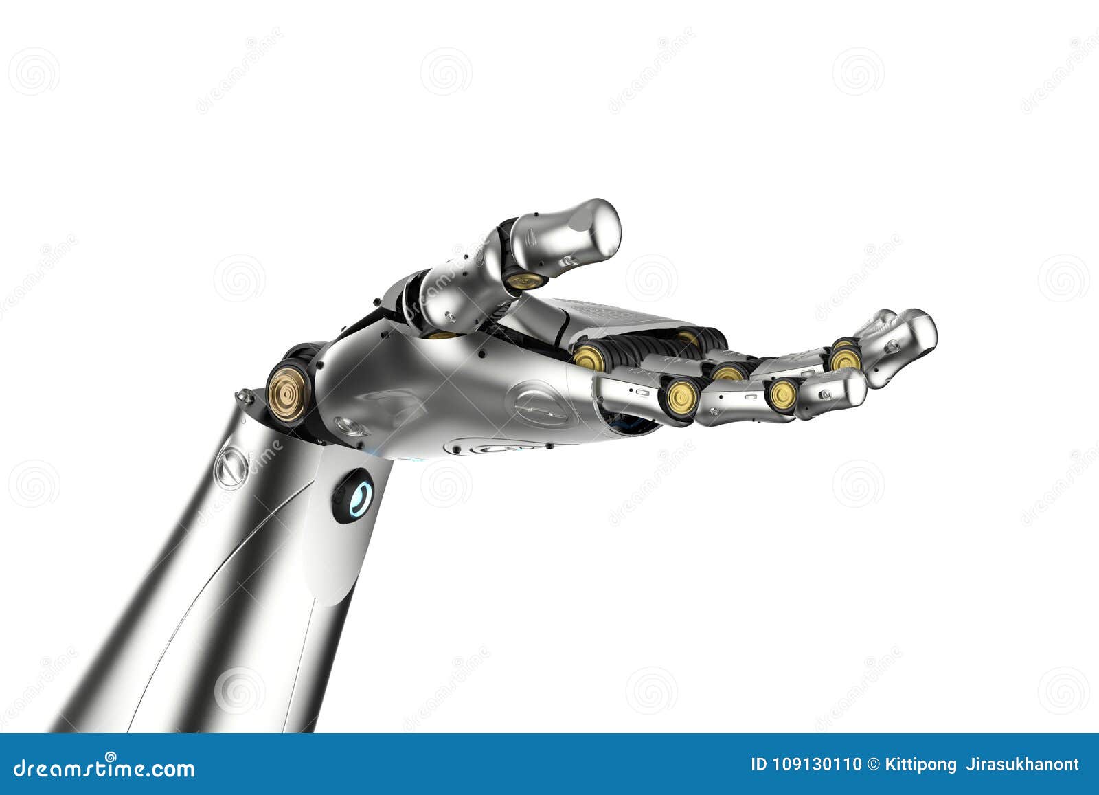 Cyborg arm isolated stock illustration. Illustration of finger - 109130110