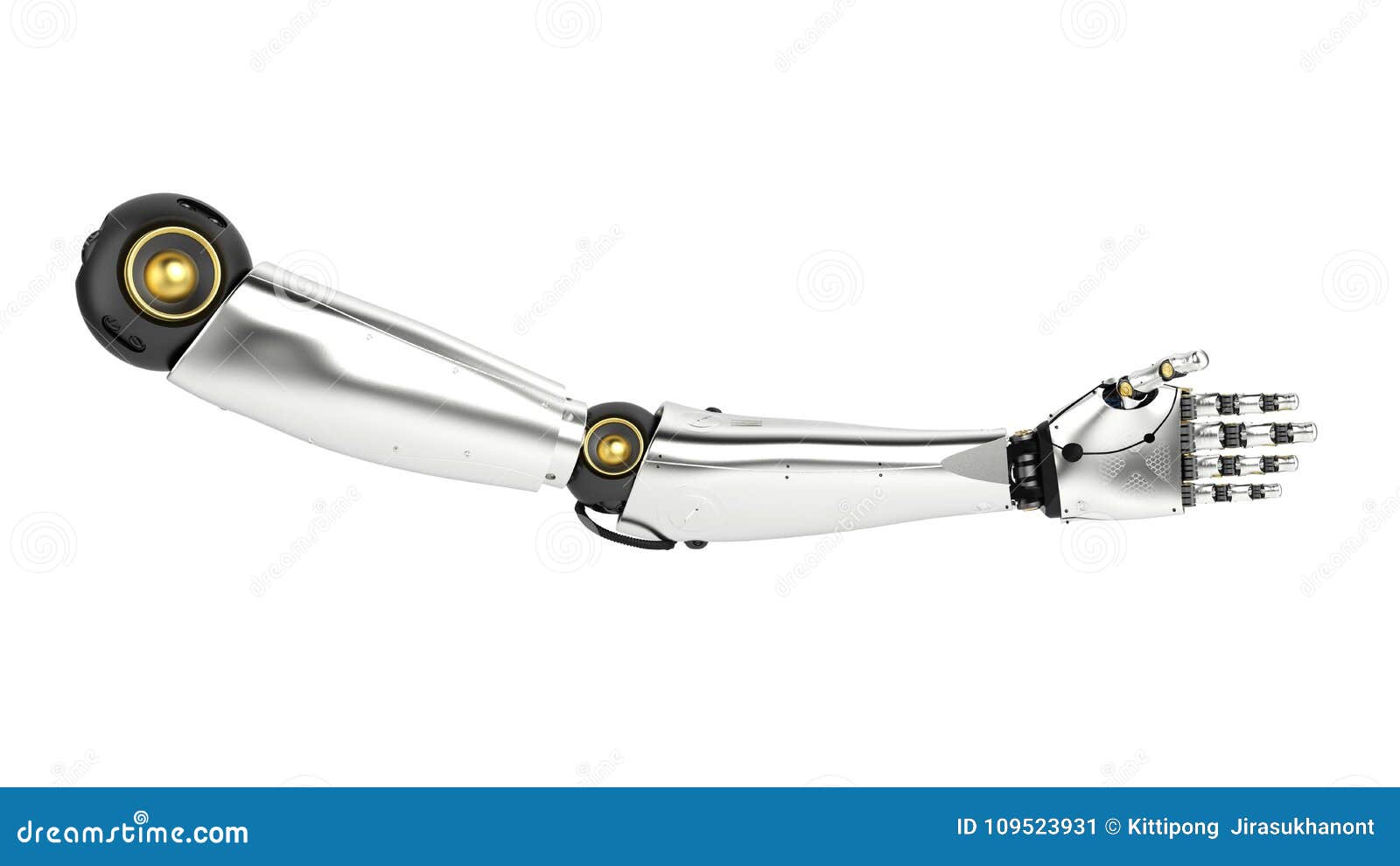 Cyborg arm isolated stock illustration. Illustration of tech - 109523931