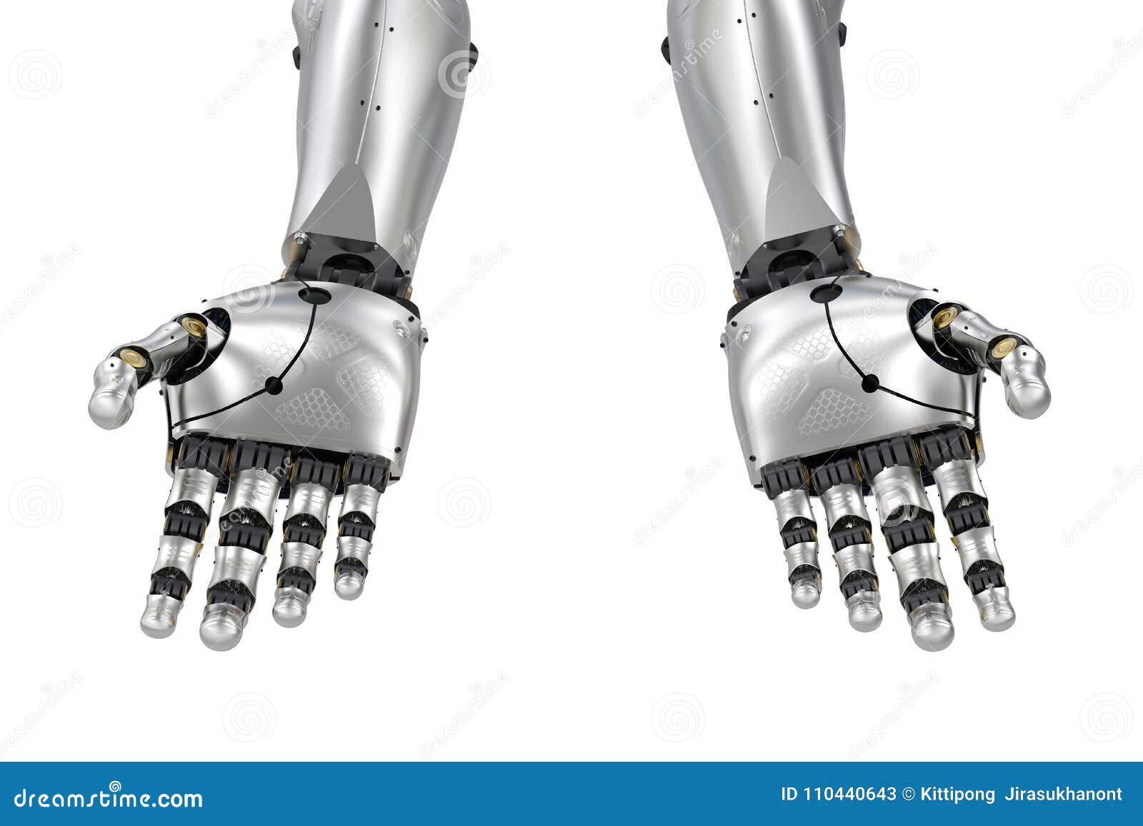 Cyborg arm isolated stock illustration. Illustration of metallic ...