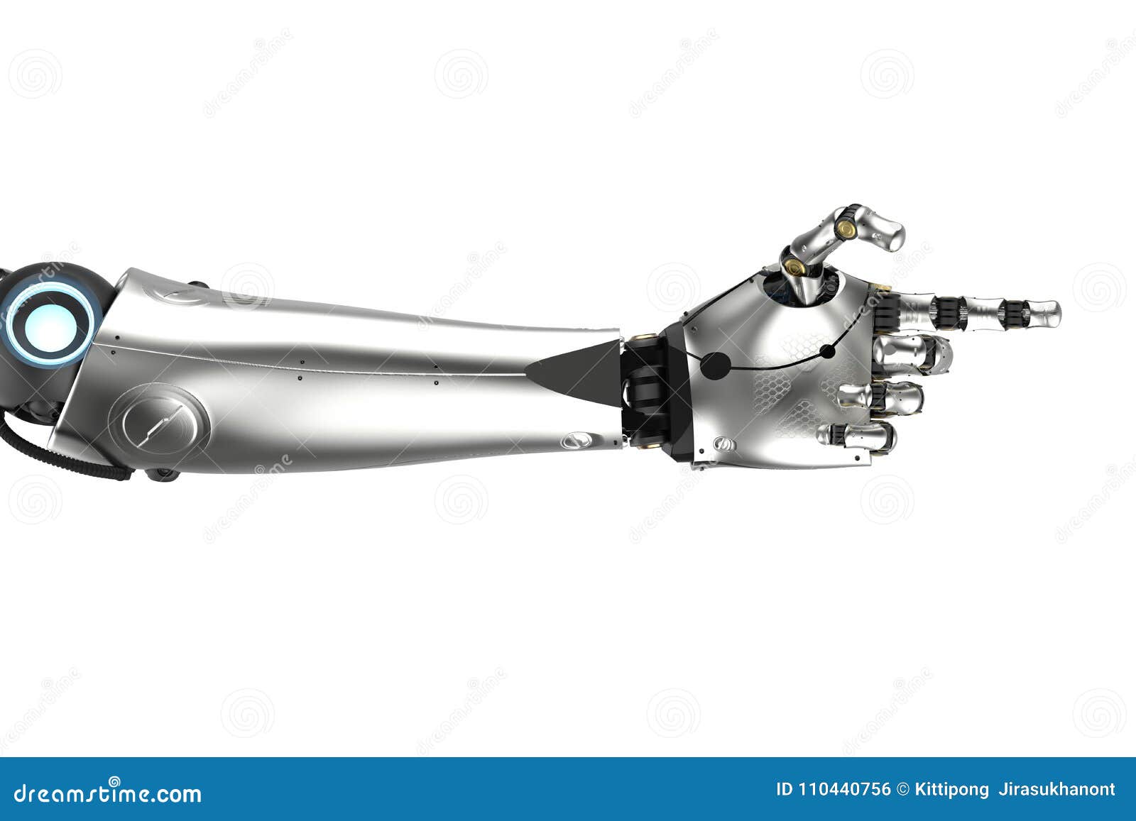 Cyborg arm isolated stock illustration. Illustration of mechanical ...