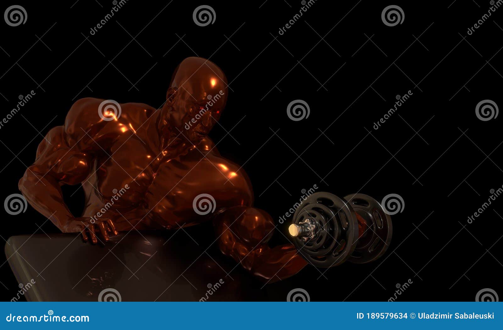 Cyborg bodybuilder stock illustration. Illustration of bodybuilder ...