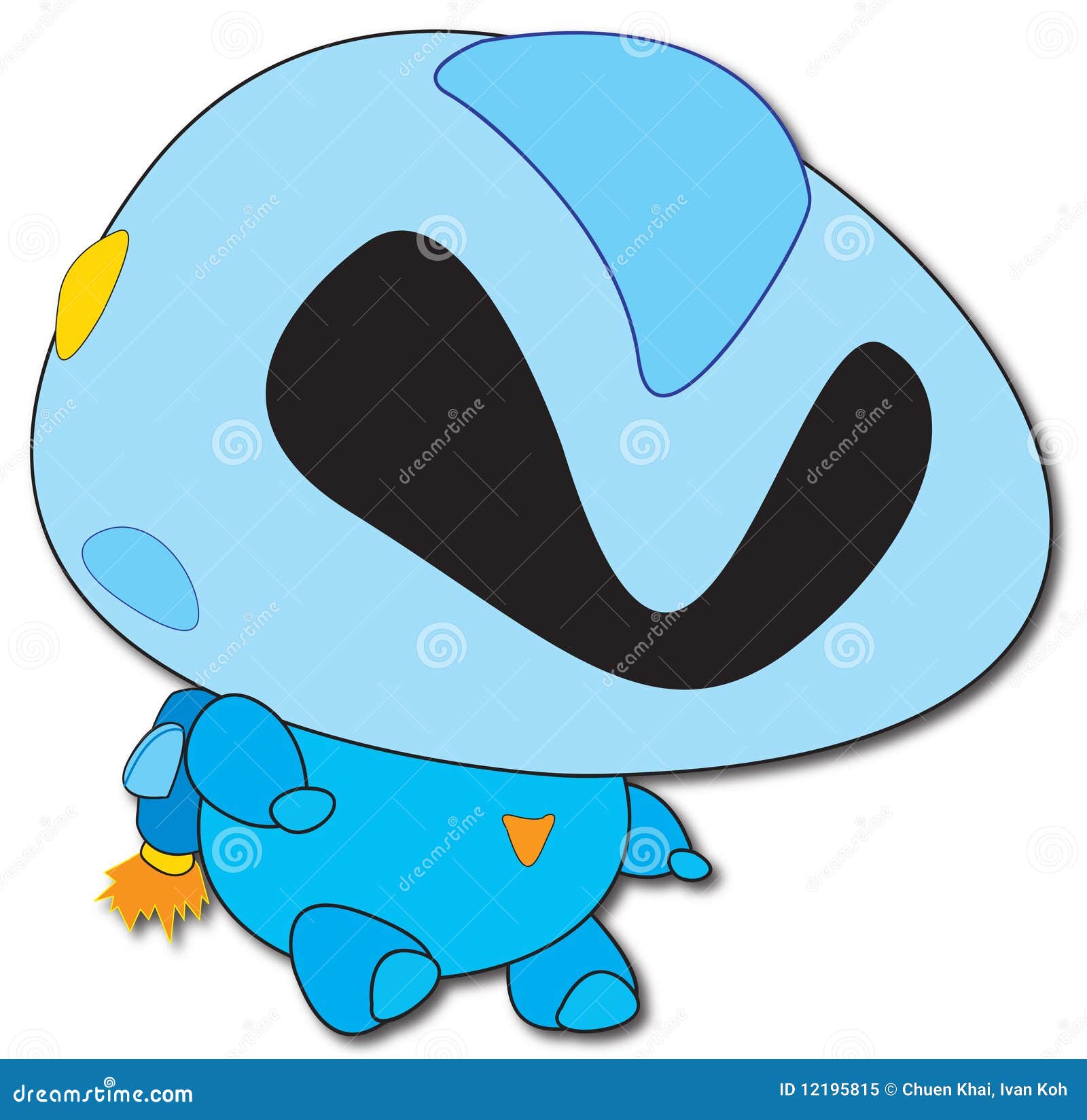 Cyborg Boy Cartoon stock illustration. Illustration of robot - 12195815