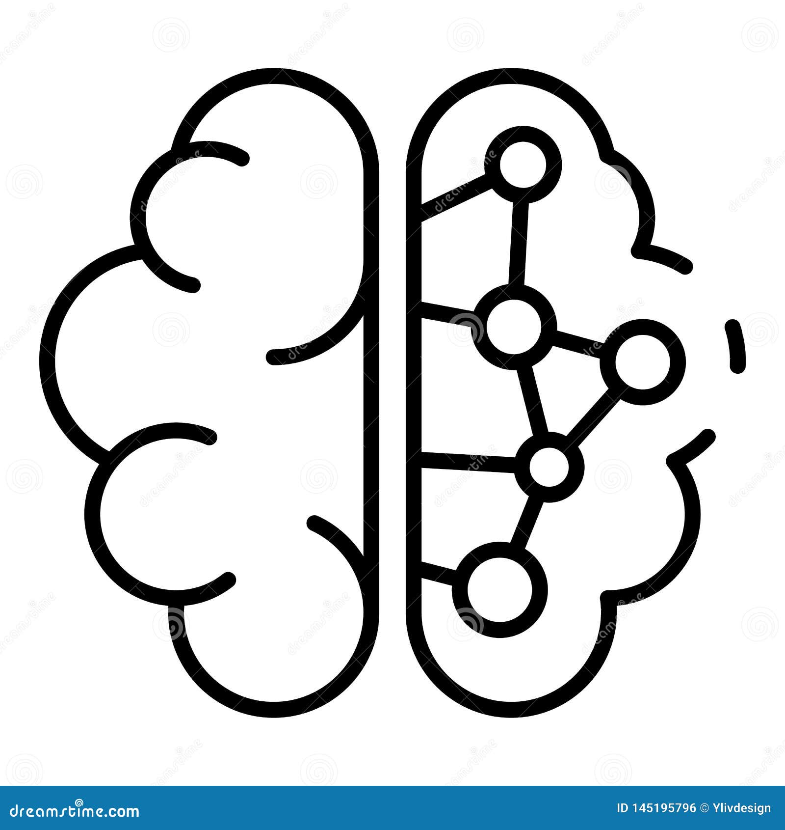 Cyborg Brain Icon, Outline Style Stock Vector - Illustration of ...