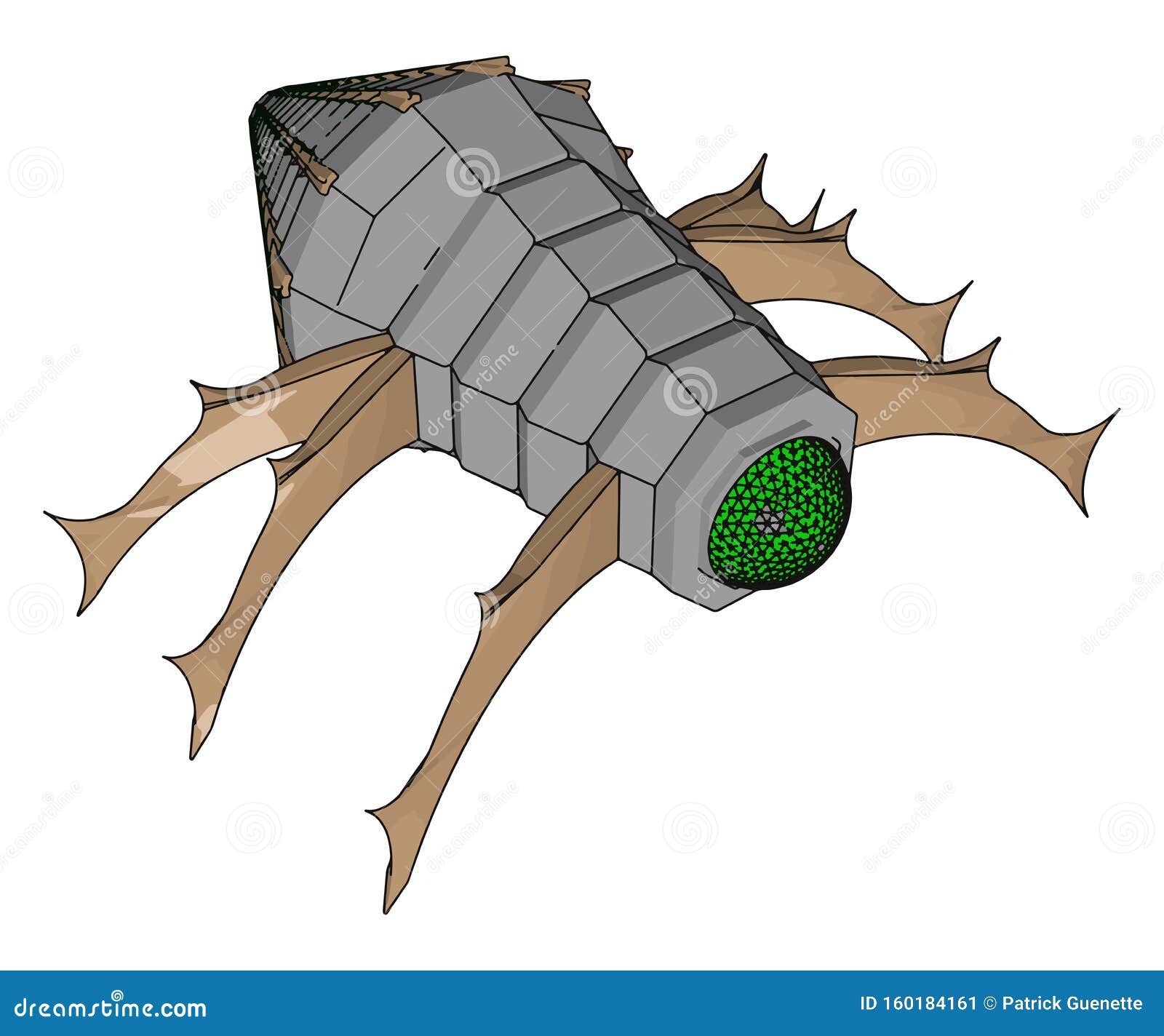 Cyborg Bug, Illustration, Vector Stock Vector - Illustration of machine ...