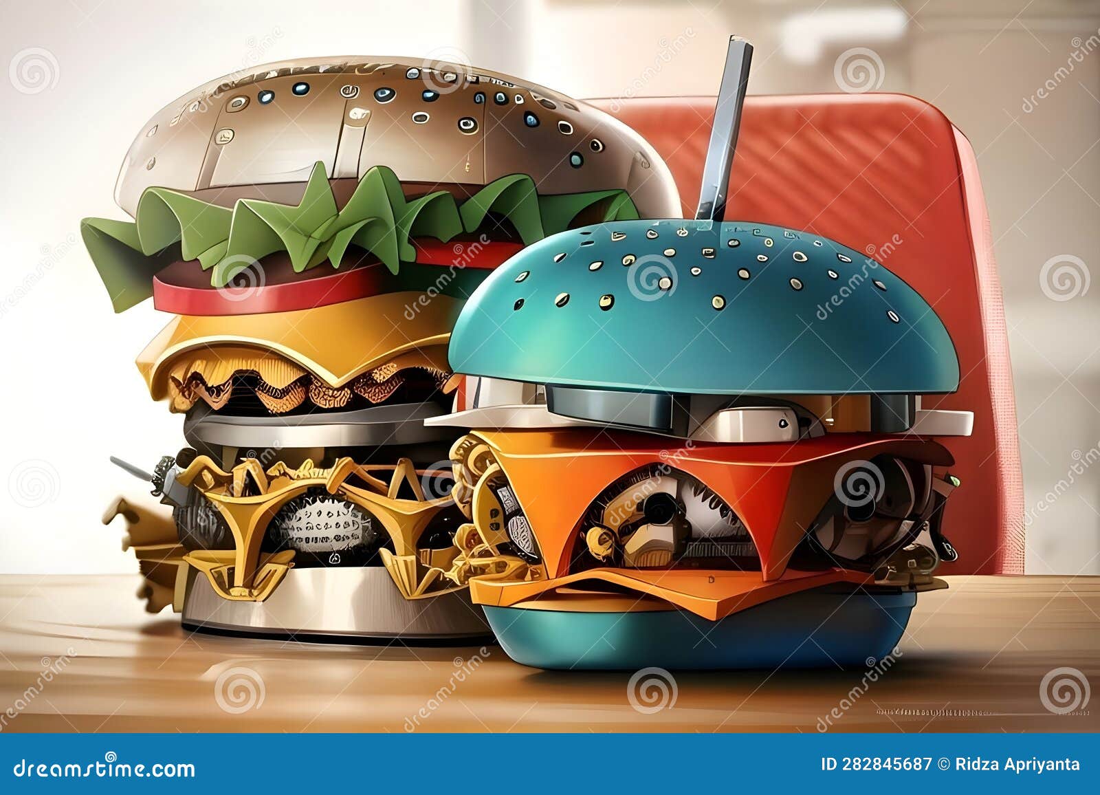 The Cyborg Burger Robot Design AI Model Is A Sophisticated Artificial ...