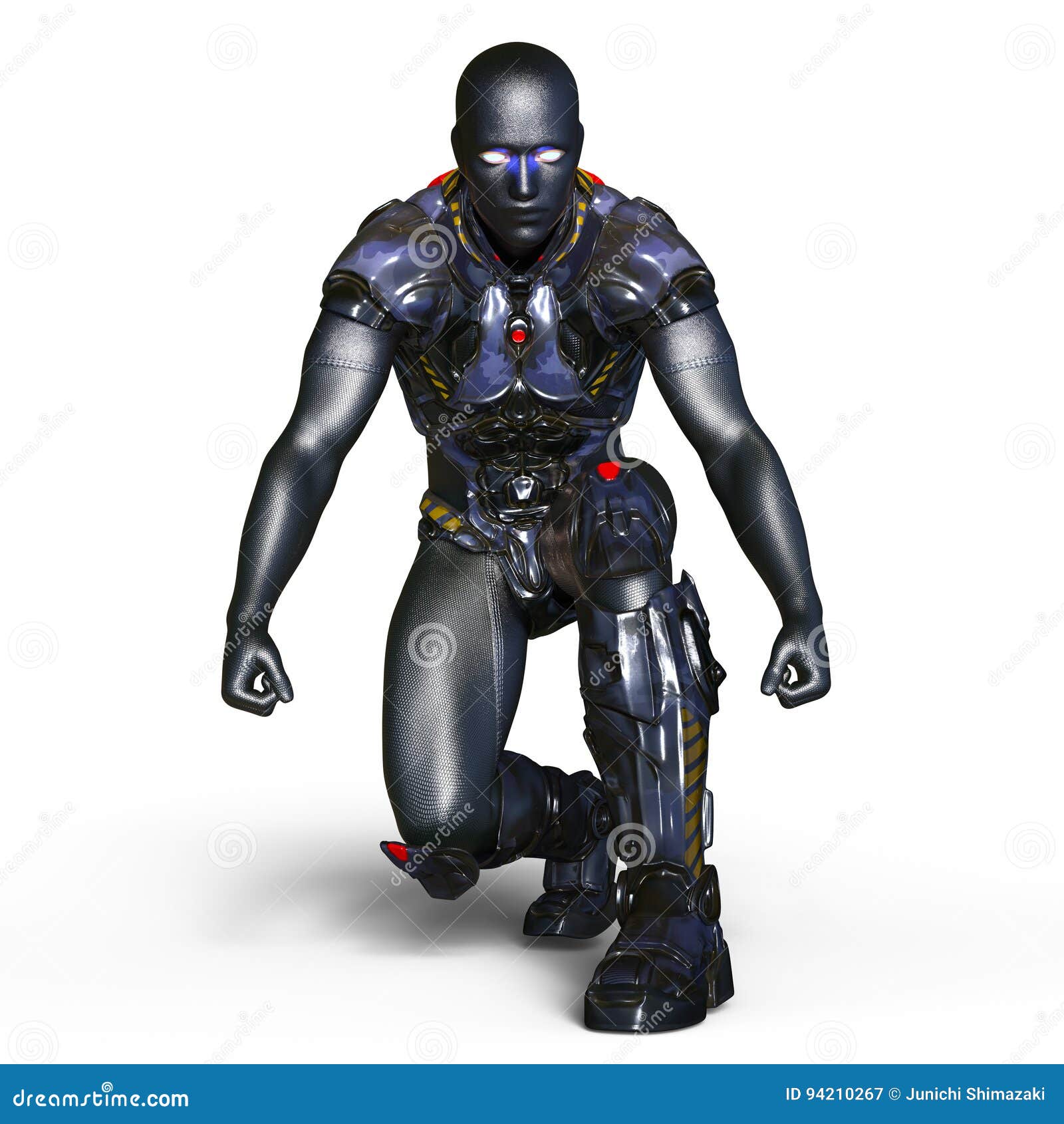 Cyborg stock illustration. Illustration of body, white - 94210267