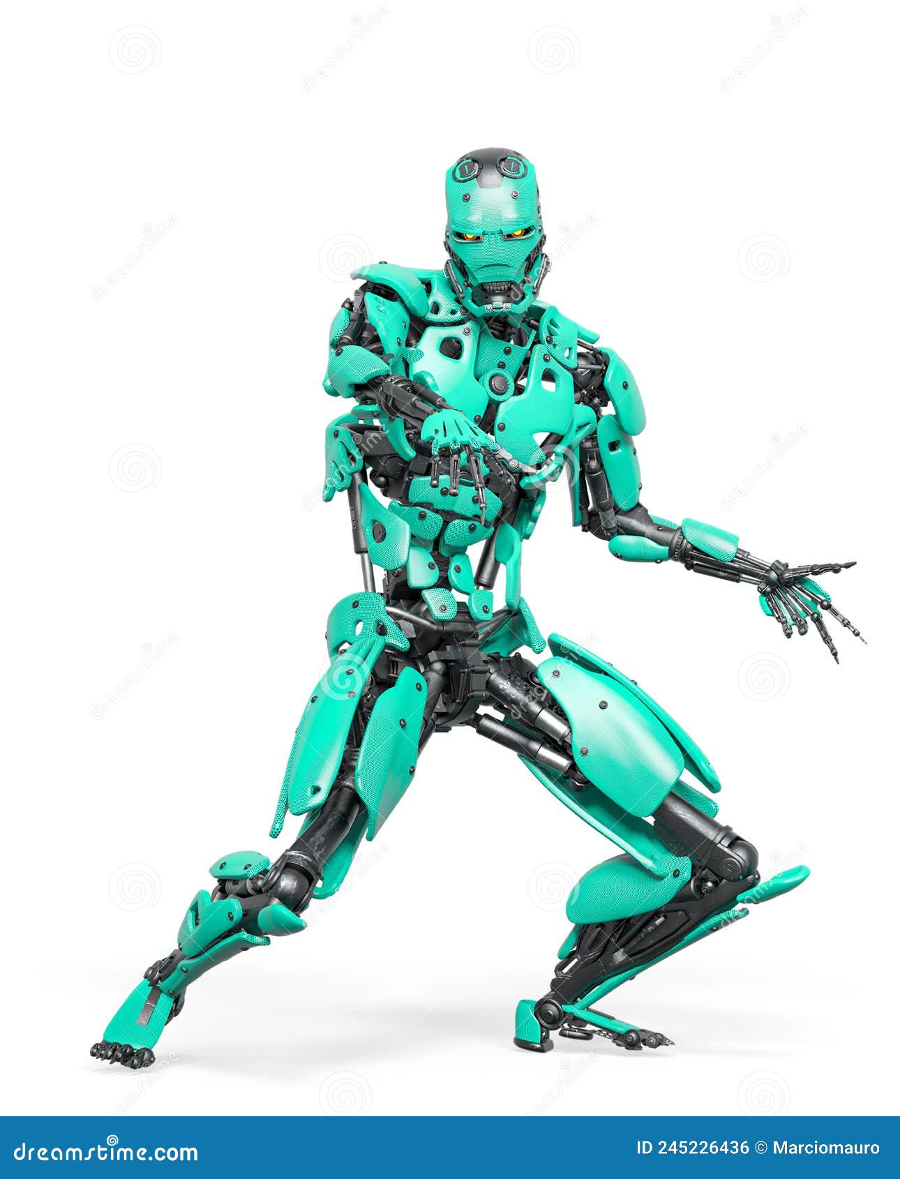 Cyborg is dancing hiphop stock illustration. Illustration of drone ...