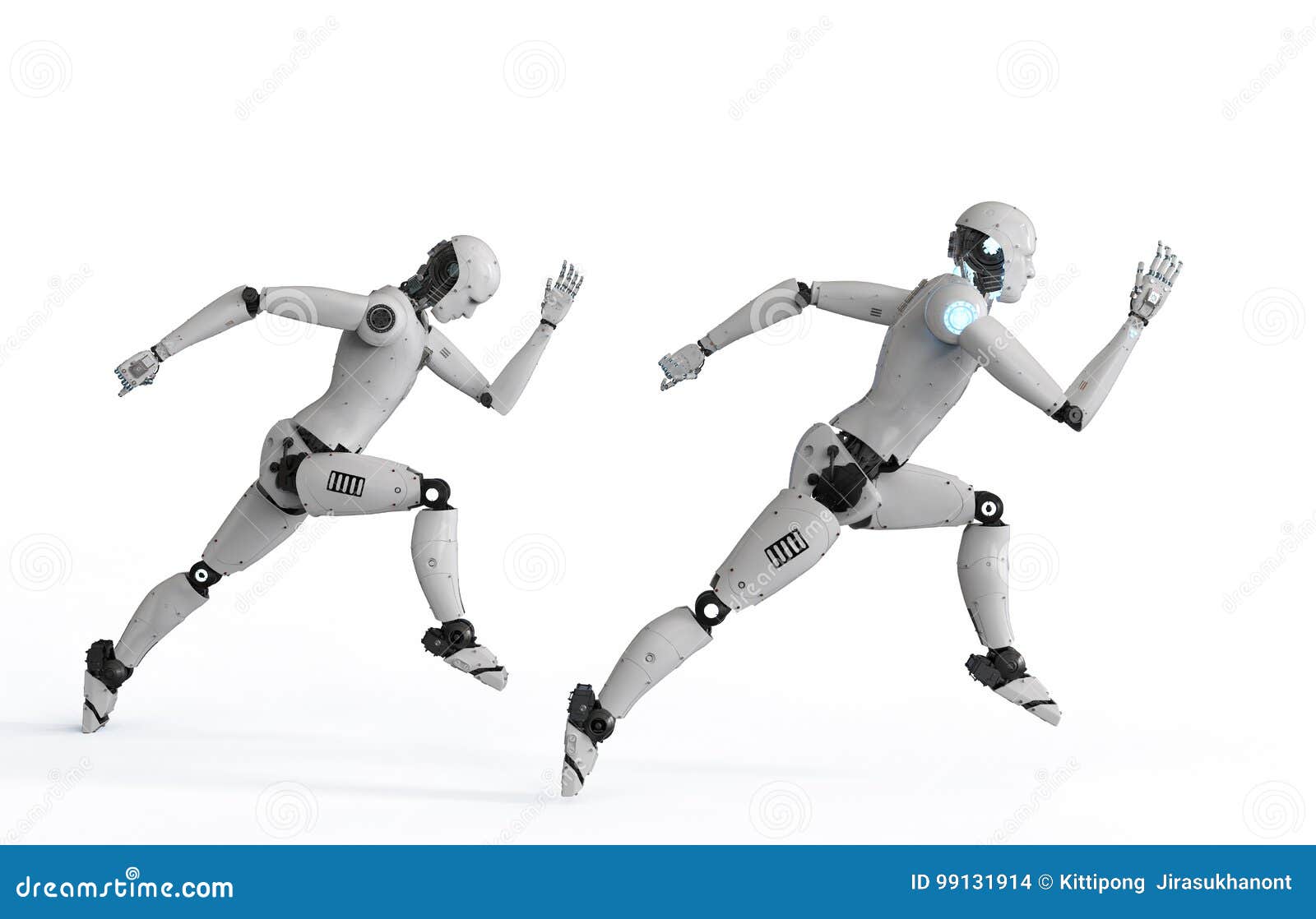 Cyborg die snel lopen stock illustratie. Illustration of energiek ...
