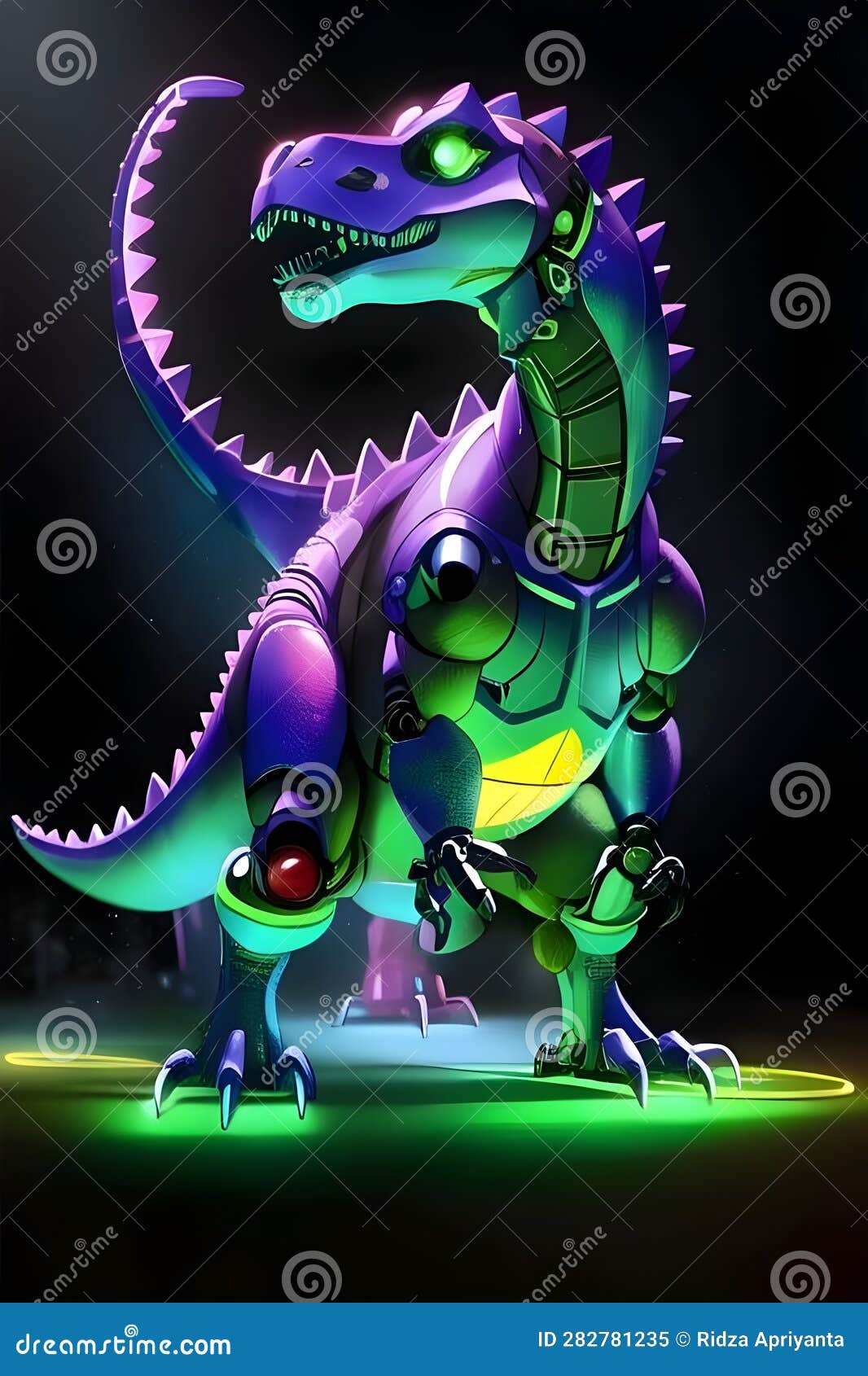 The Cyborg Dinosaur T-Rex Design AI Model is an Advanced Artificial ...