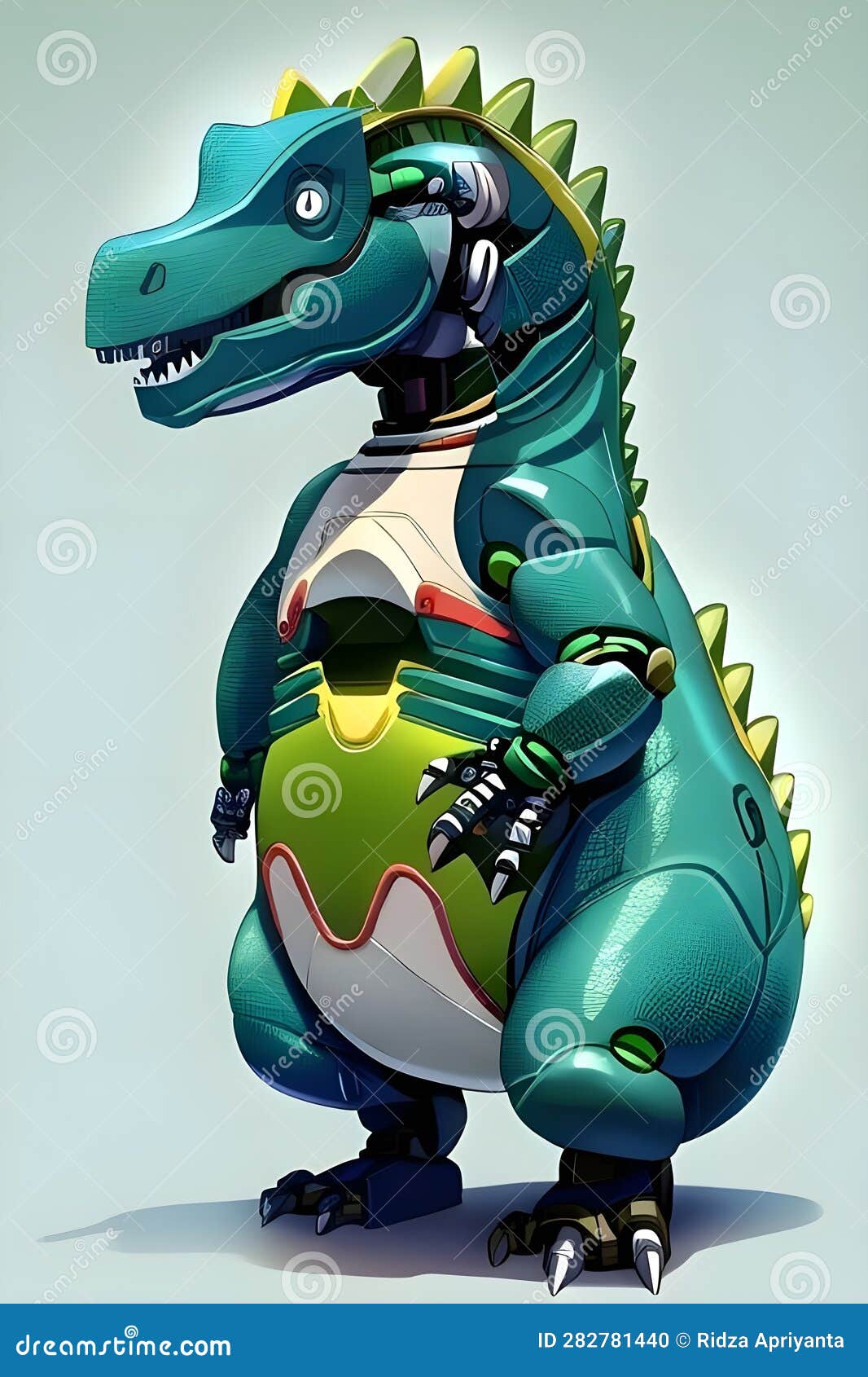 The Cyborg Dinosaur T-Rex Design AI Model is an Advanced Artificial ...