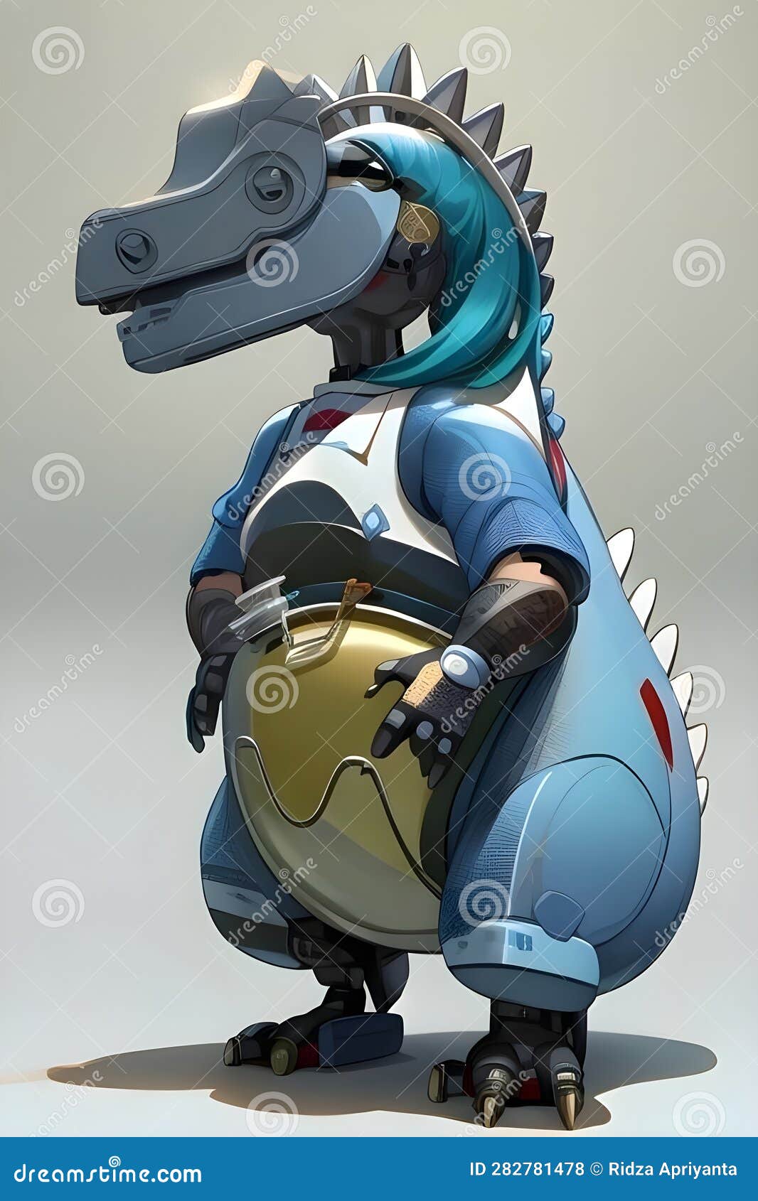 The Cyborg Dinosaur T-Rex Design AI Model is an Advanced Artificial Intelligence System ...