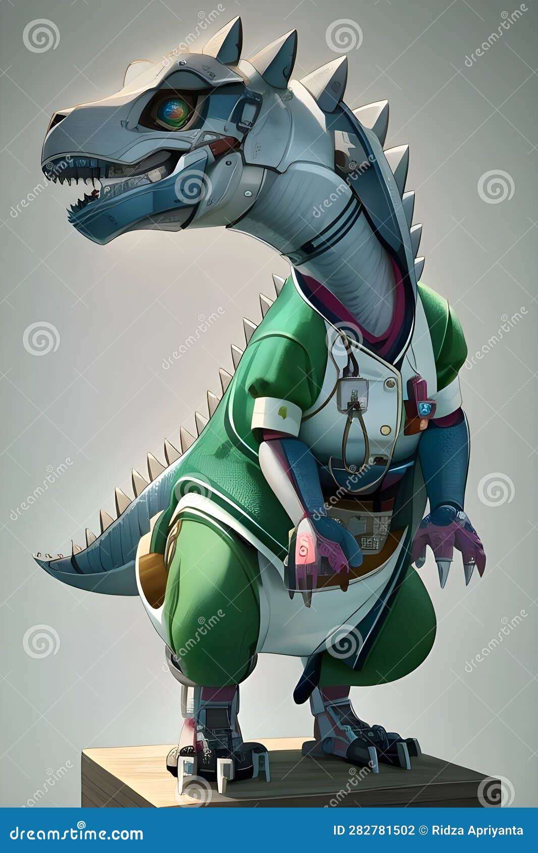 The Cyborg Dinosaur T-Rex Design AI Model is an Advanced Artificial ...