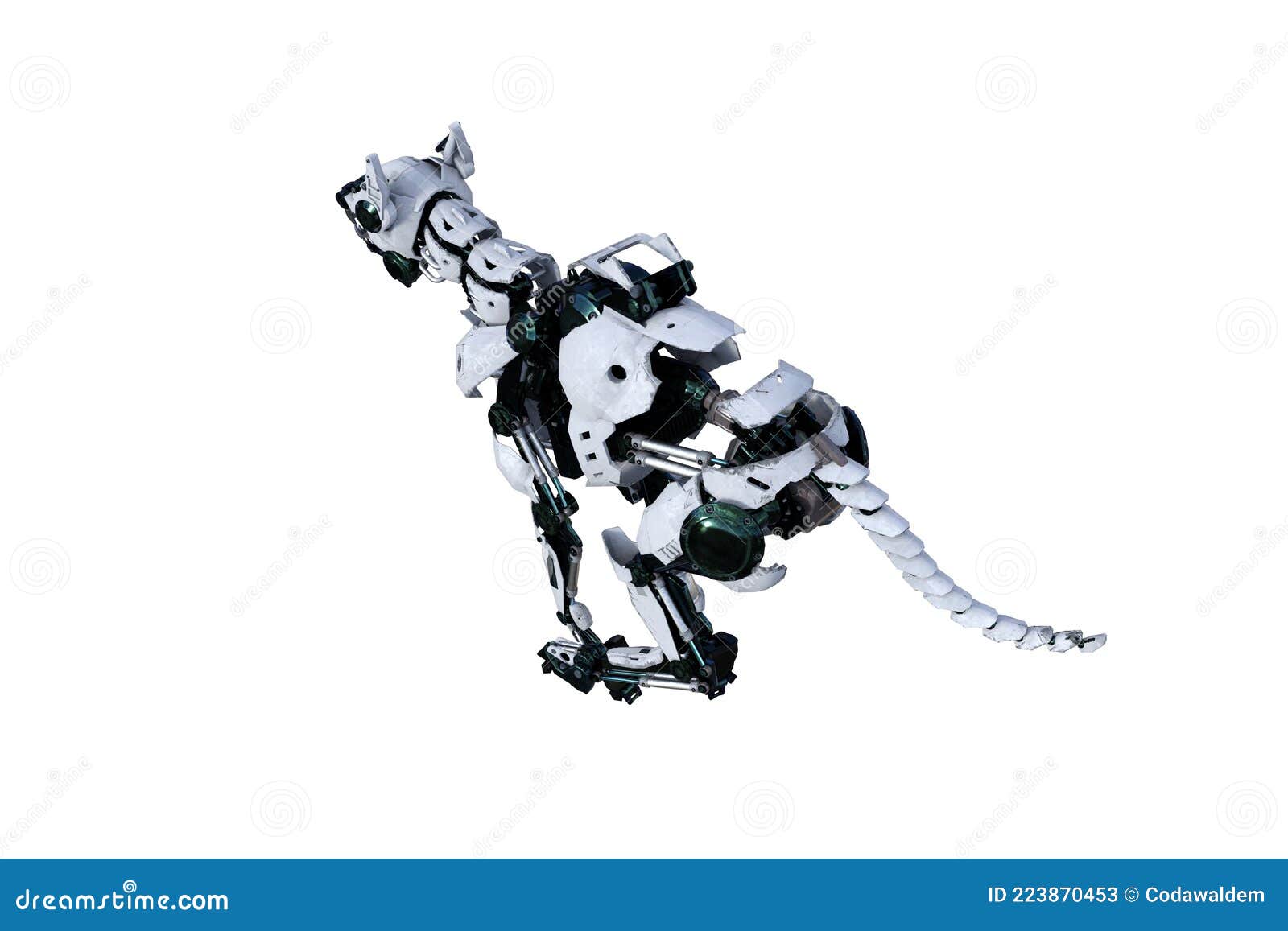 Cyborg Dog with Different Poses for Using a Collage. Stock Illustration ...