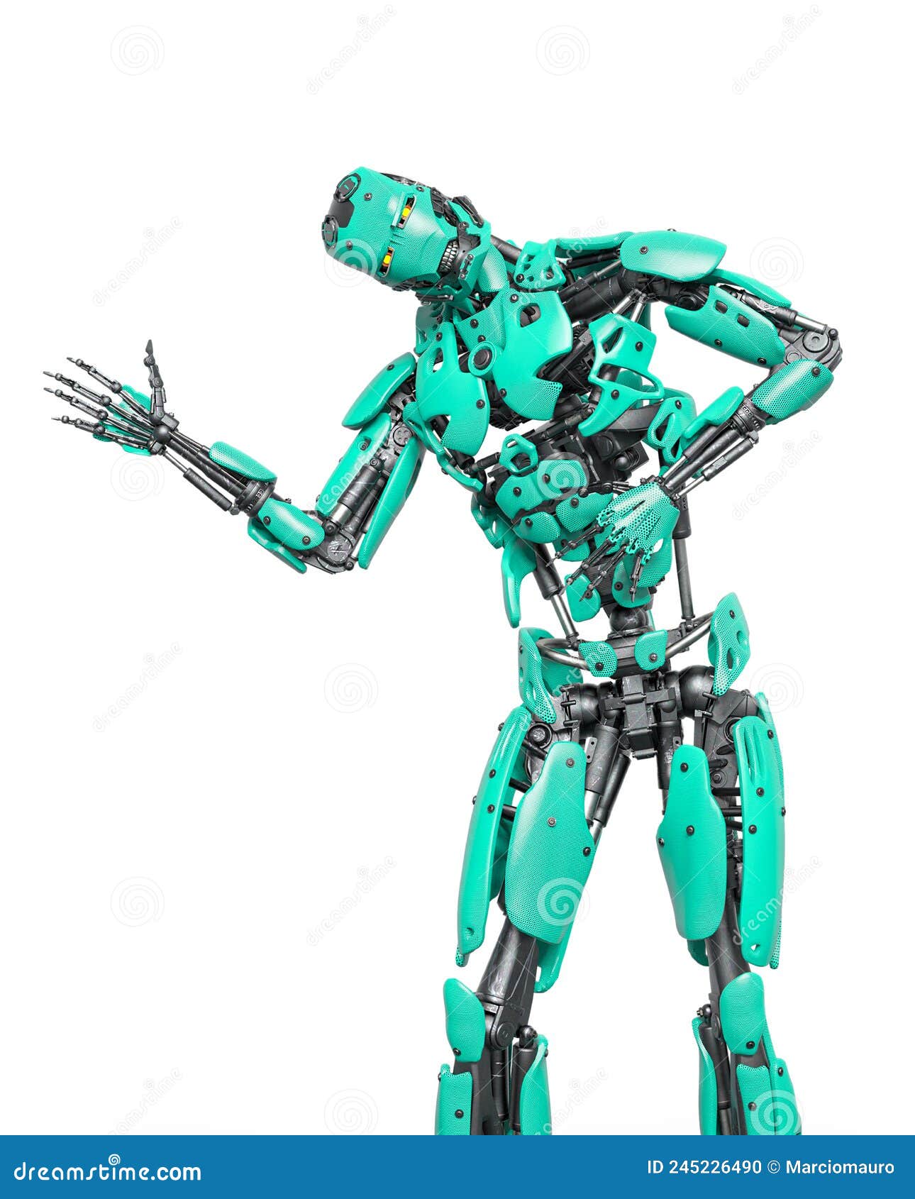Cyborg is Doing a Robot Dance Stock Illustration - Illustration of ...