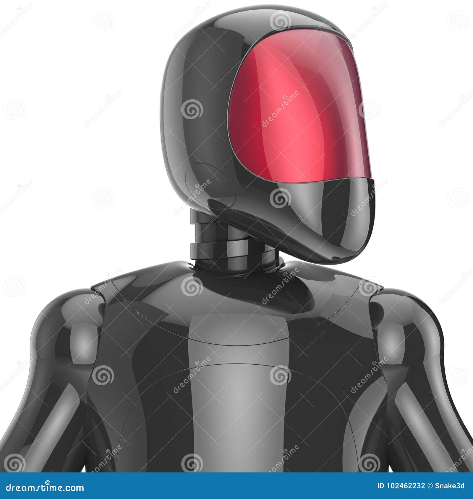 Cyborg Futuristic Artificial Model Robot Sci-fi Bot Concept Black Stock ...