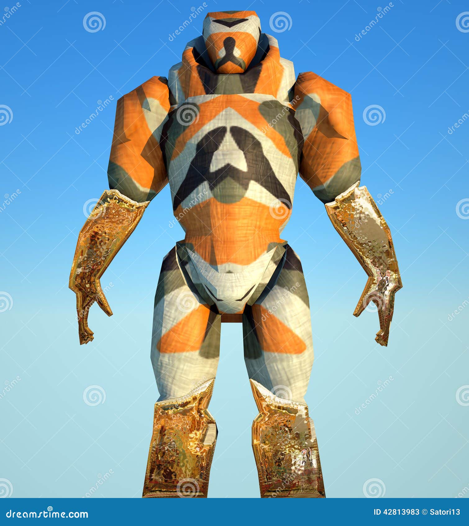 Cyborg stock illustration. Illustration of portrait, human - 42813983