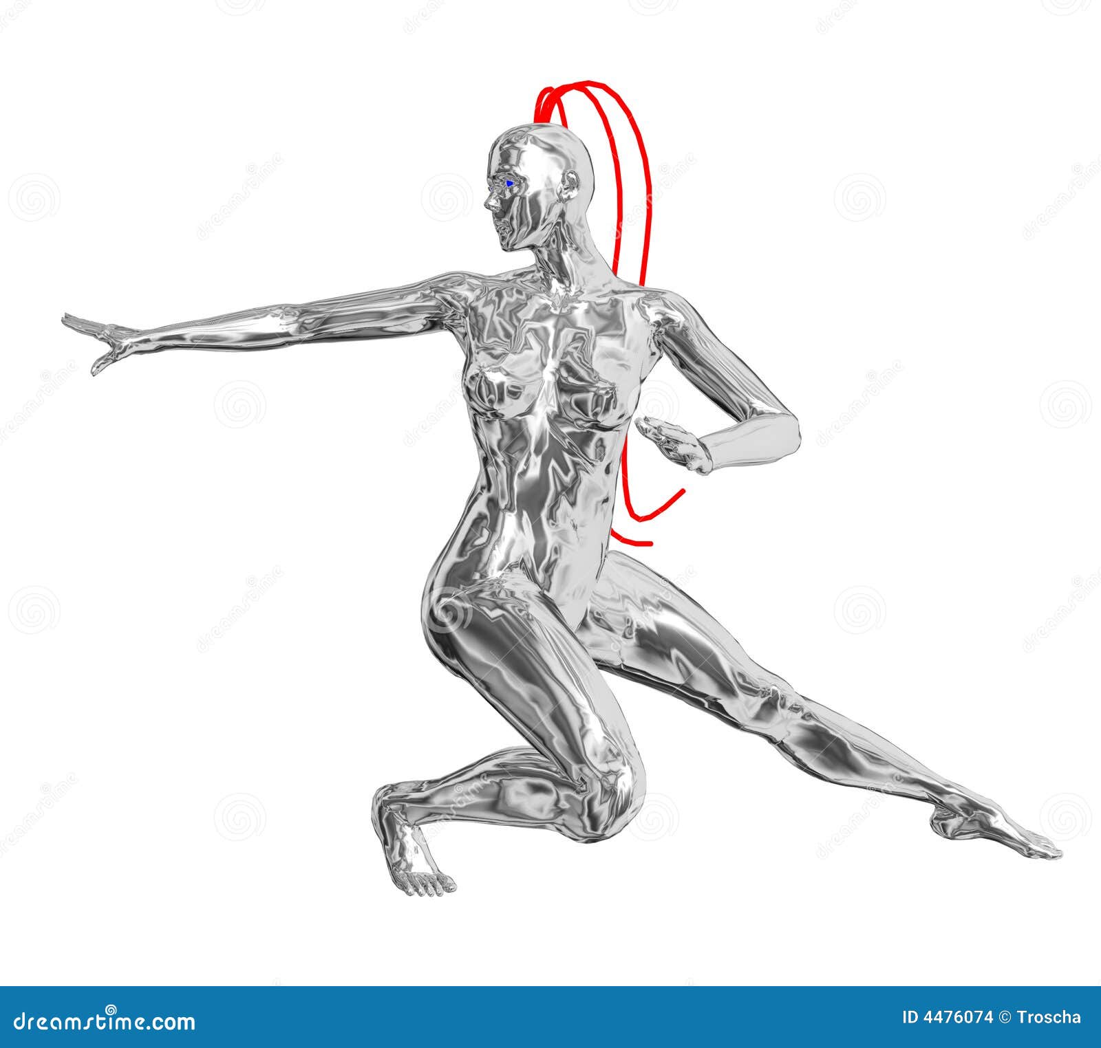 Cyborg Girl Armed With Weapons, Female Battle Robot Shooting Guns, Sci ...