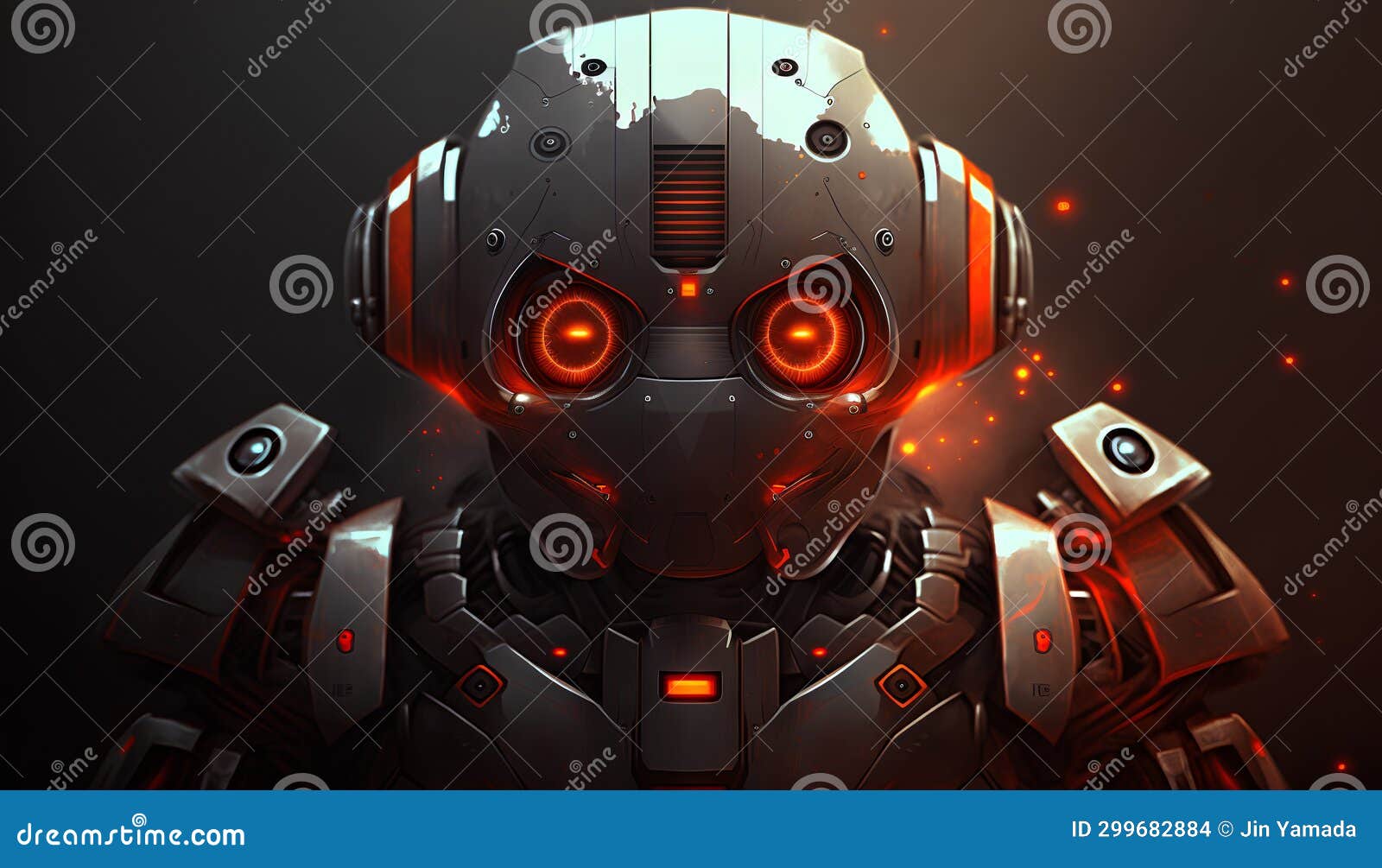 Photorealistic Cyborg Robot Hand On A Black Background Fingers ...