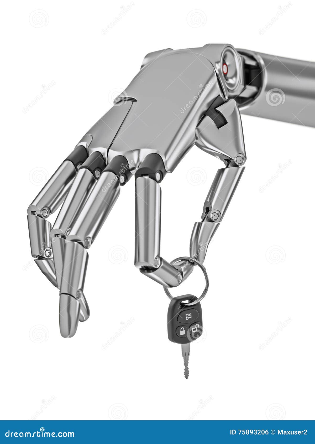 Cyborg Hand Holding Quantum Computing Concept With Qubit Icon 3d ...
