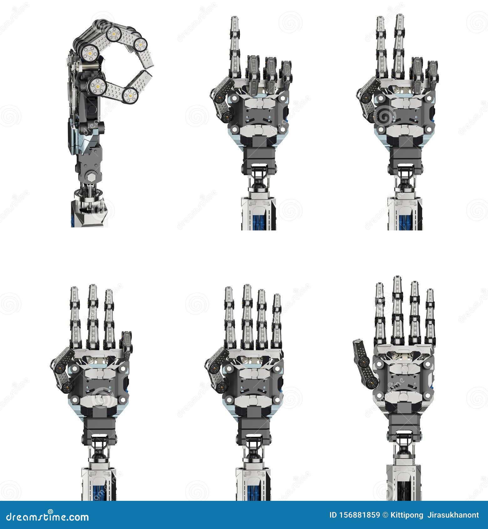 Cyborg Hand Holding Quantum Computing Concept With Qubit Icon 3d ...