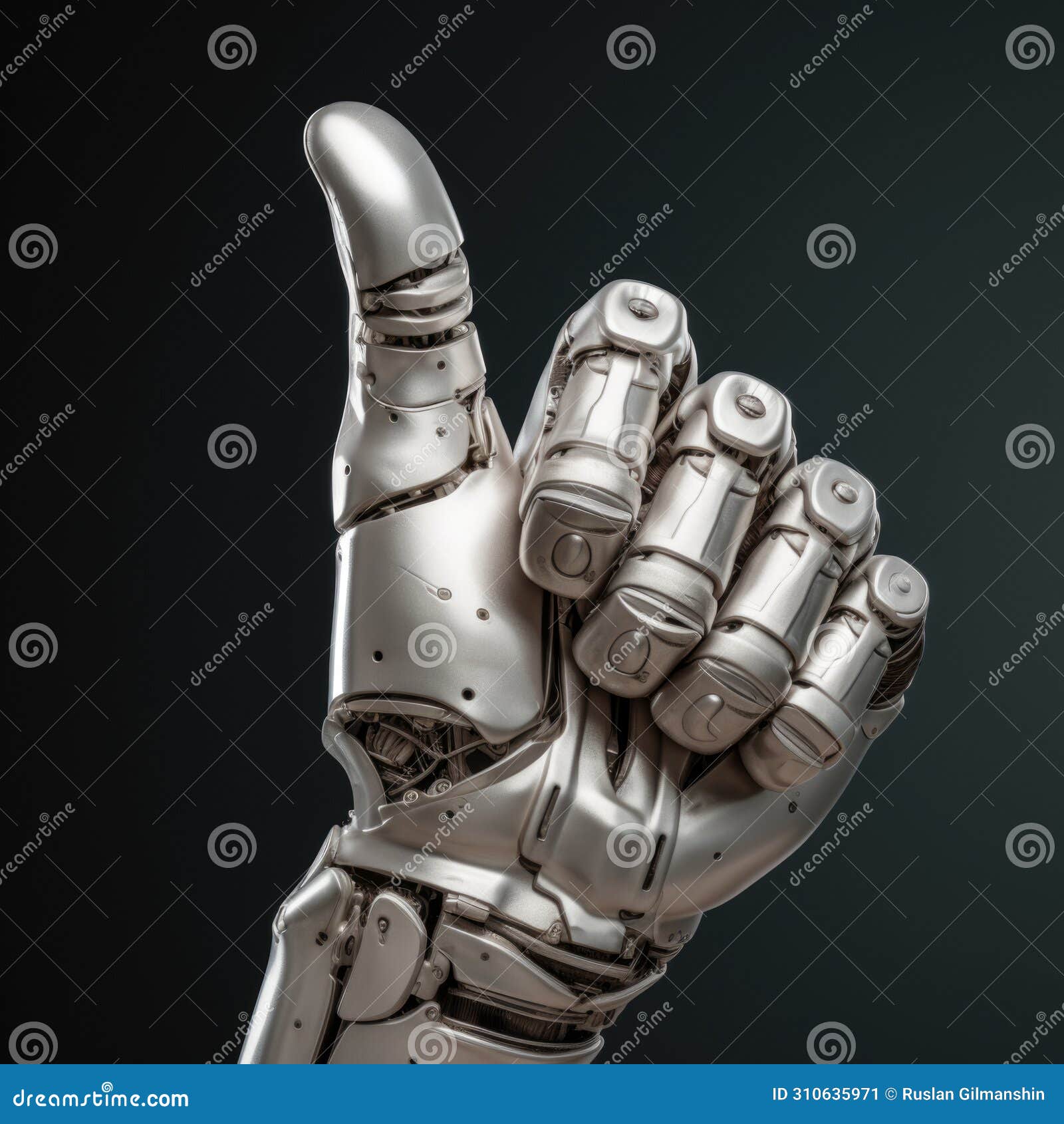Cyborg Hand Finger , Technology of Artificial Intelligence Stock ...