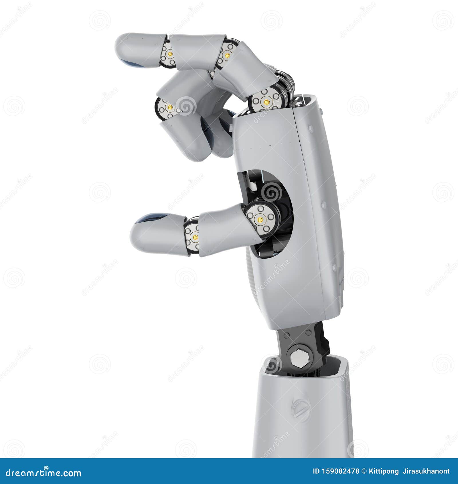 Cyborg hand isolated stock illustration. Illustration of mechanical ...