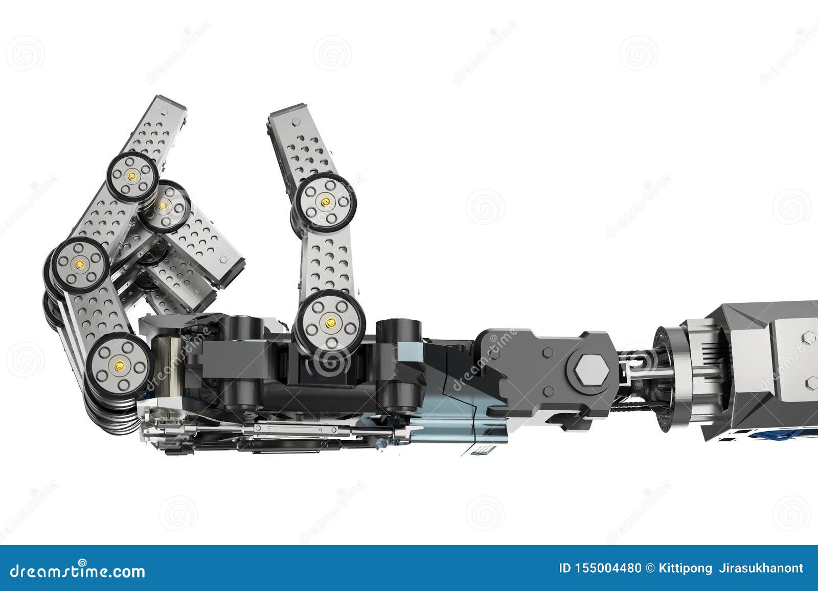 Cyborg hand isolated stock illustration. Illustration of metallic ...