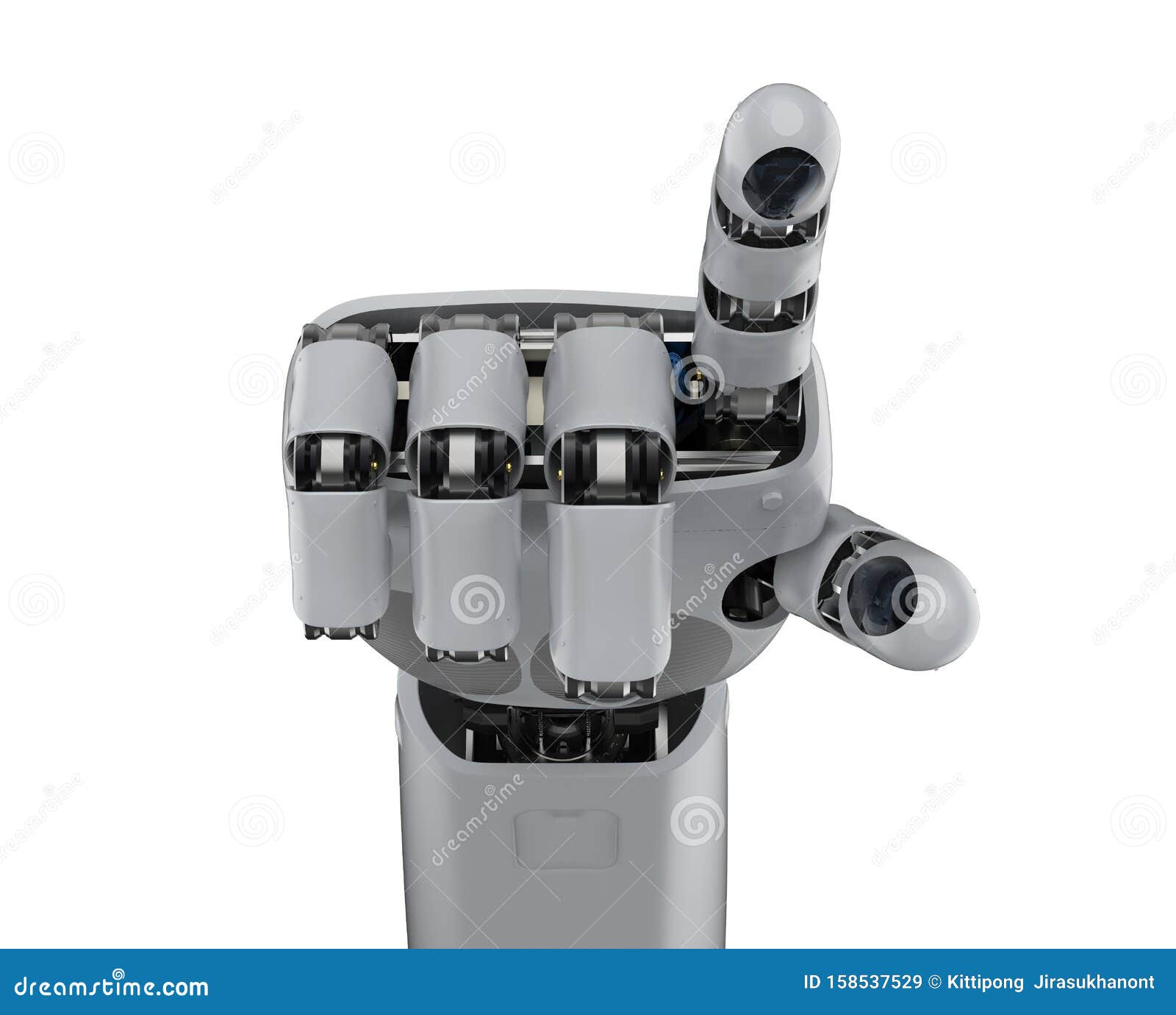 Cyborg hand isolated stock illustration. Illustration of automaton ...