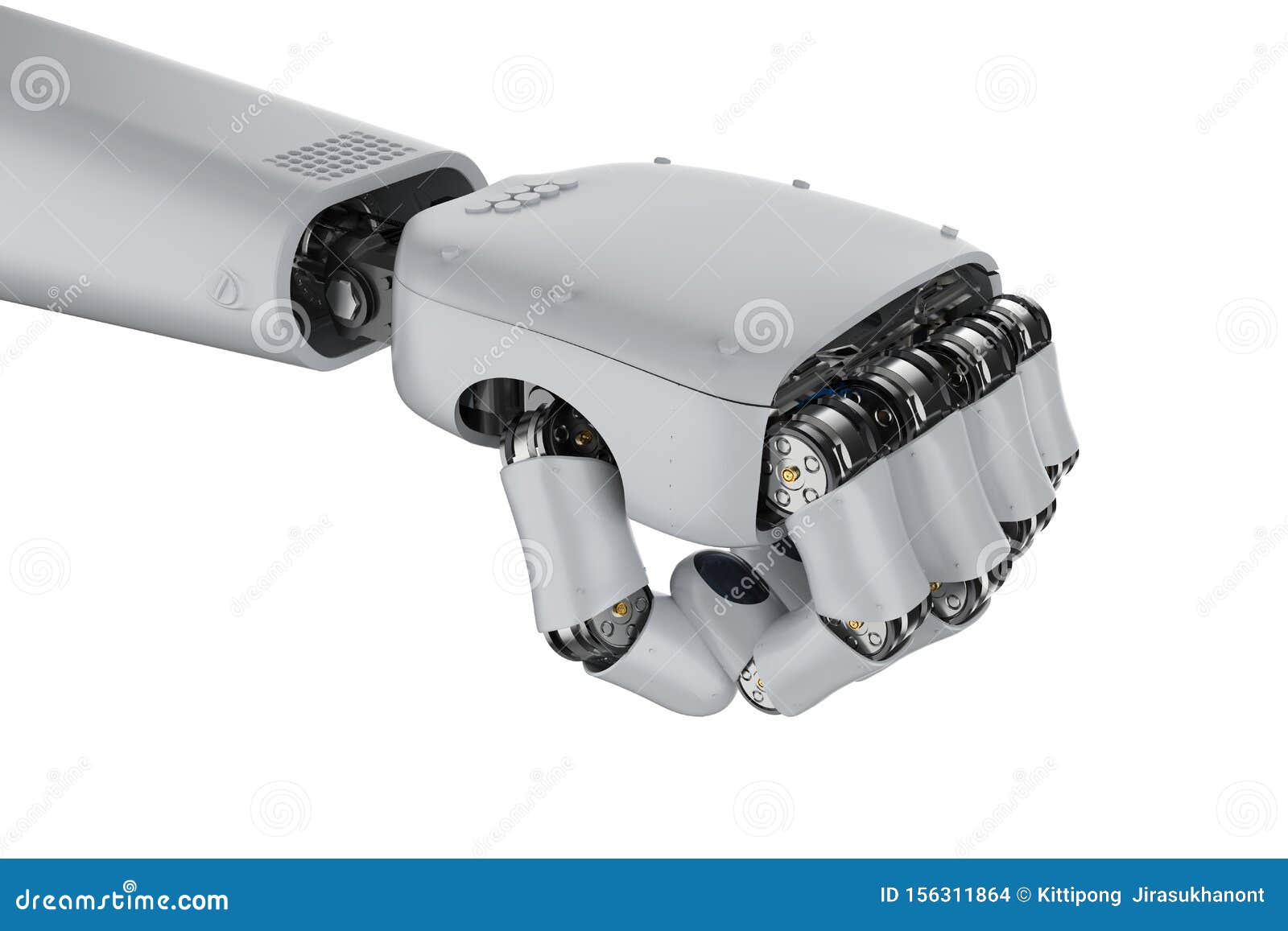 Cyborg hand isolated stock illustration. Illustration of hand - 156311864