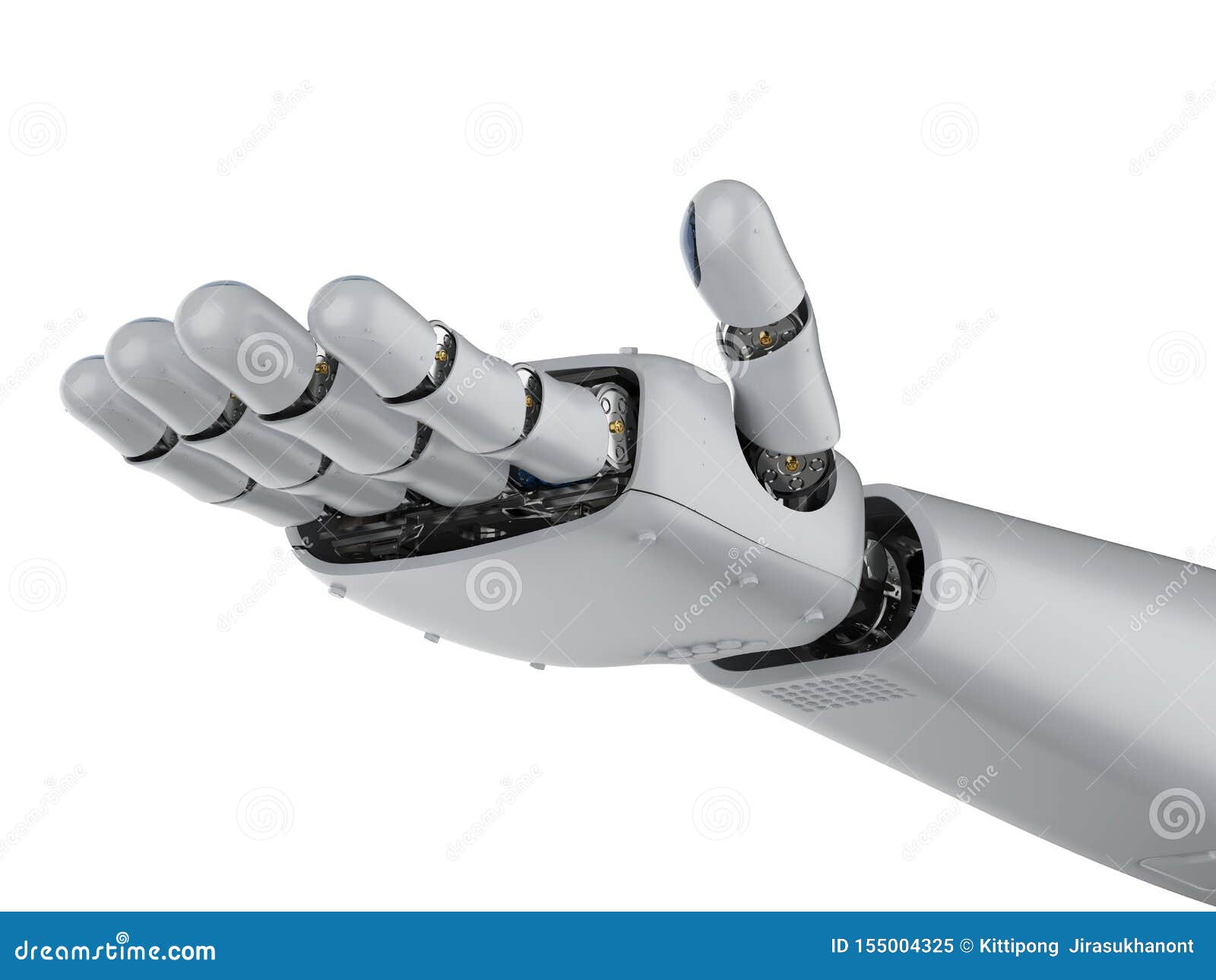 Cyborg hand isolated stock illustration. Illustration of spare - 155004325