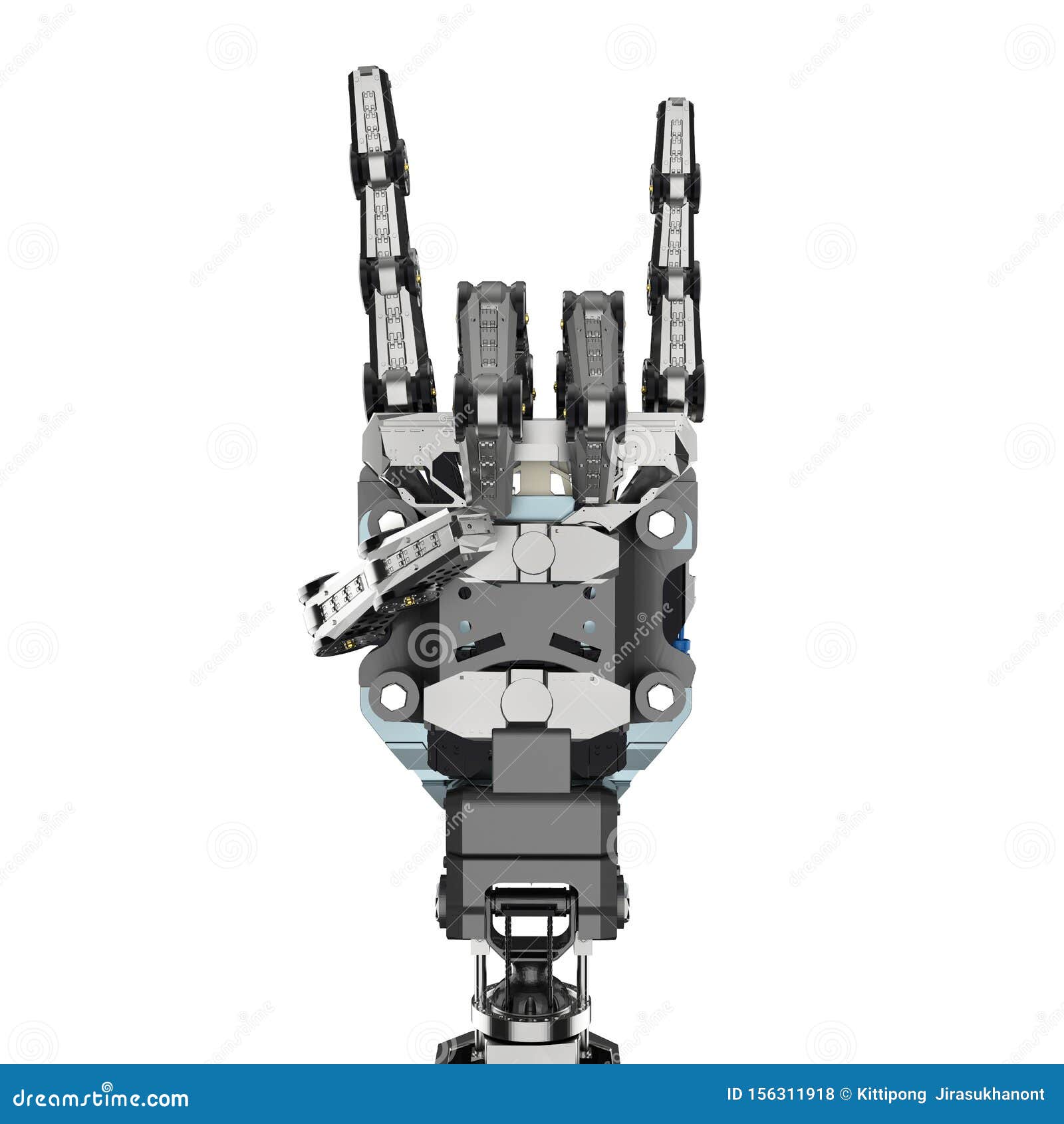 Cyborg hand isolated stock illustration. Illustration of cyborg - 156311918
