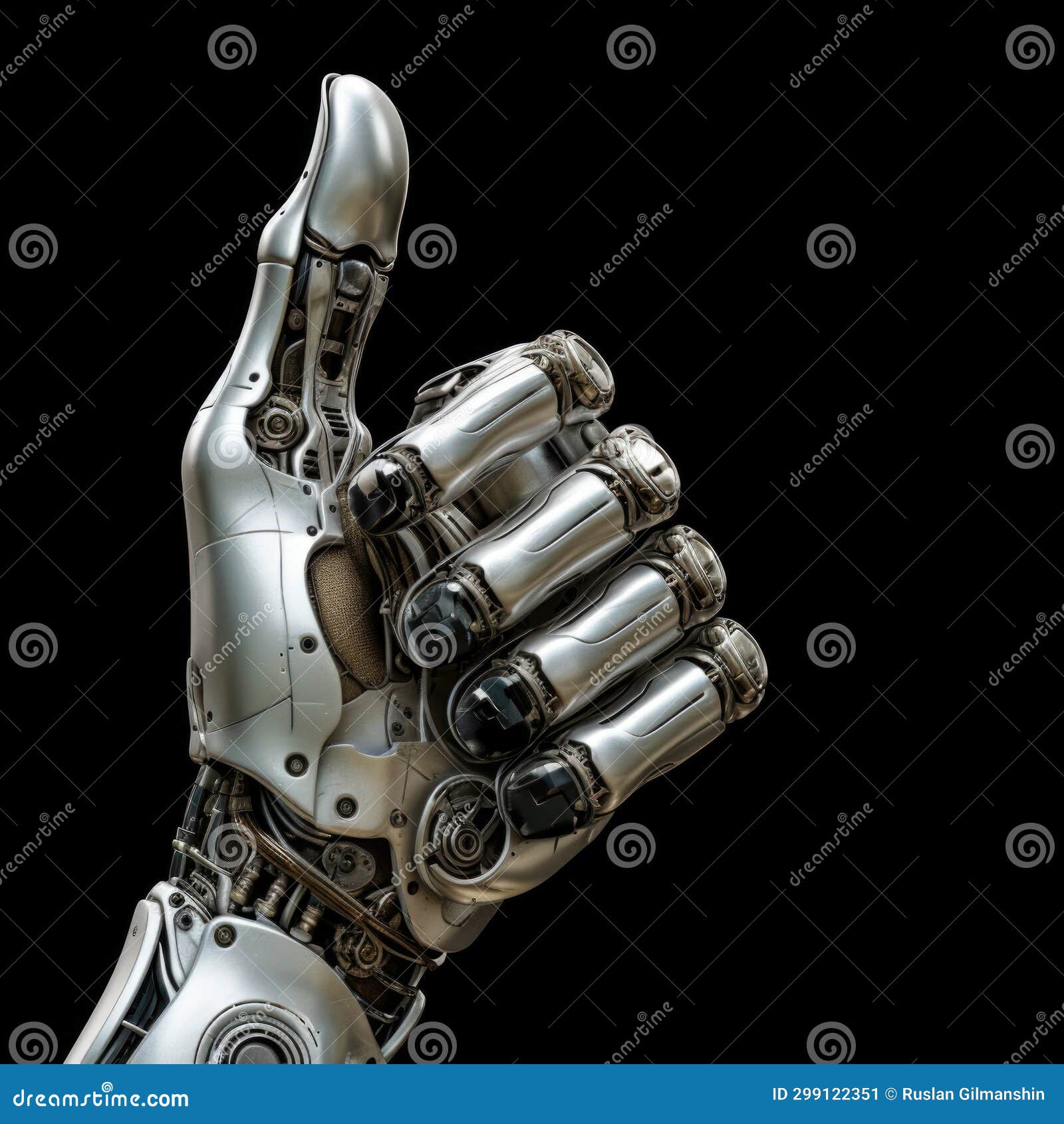 Cyborg Hand Finger , Technology of Artificial Intelligence Stock ...
