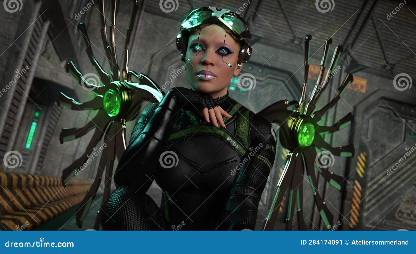 A Cyborg Has Landed, 3d Computer Graphics Stock Illustration ...