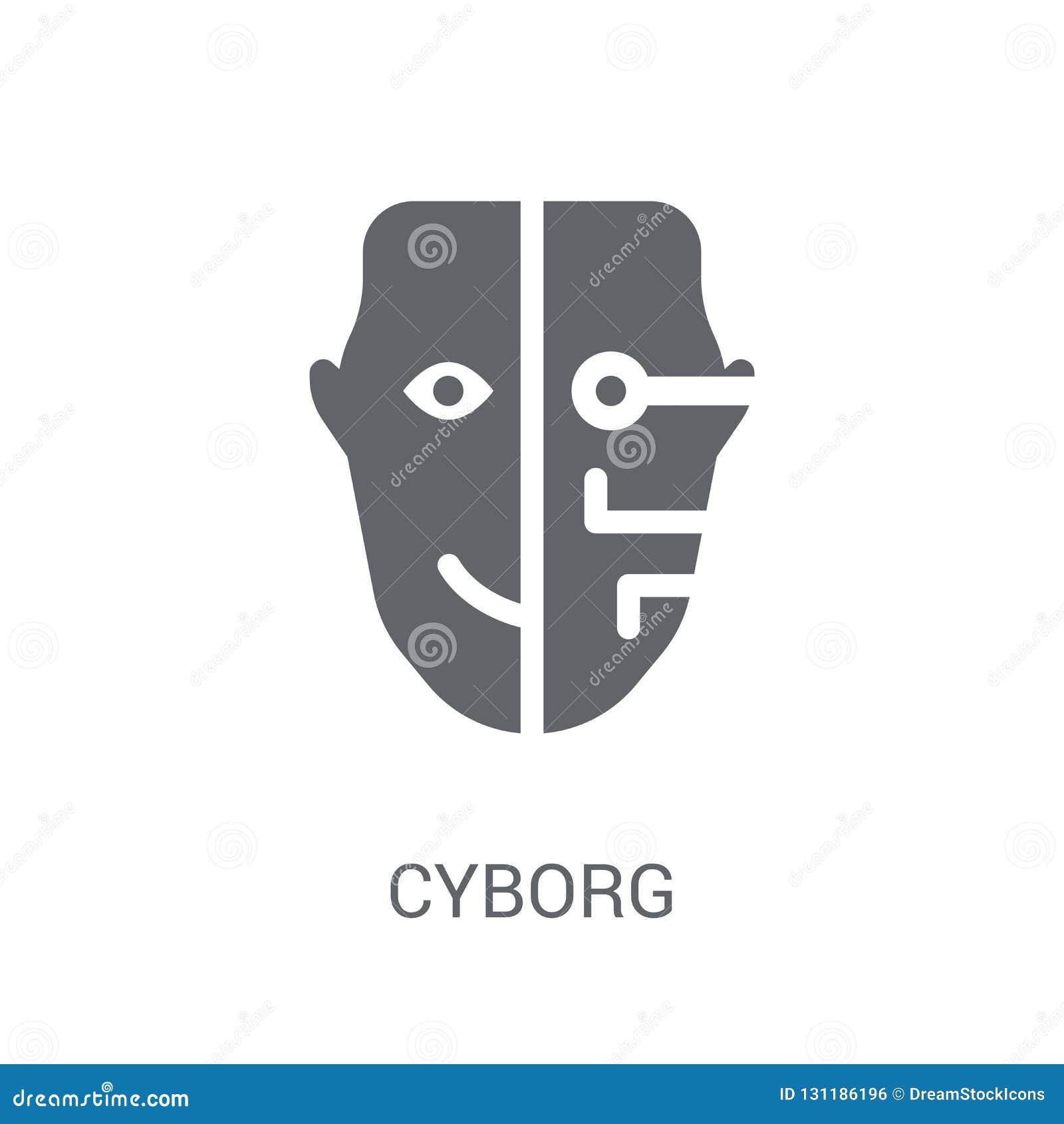 Cyborg Icon. Trendy Cyborg Logo Concept on White Background from Stock ...