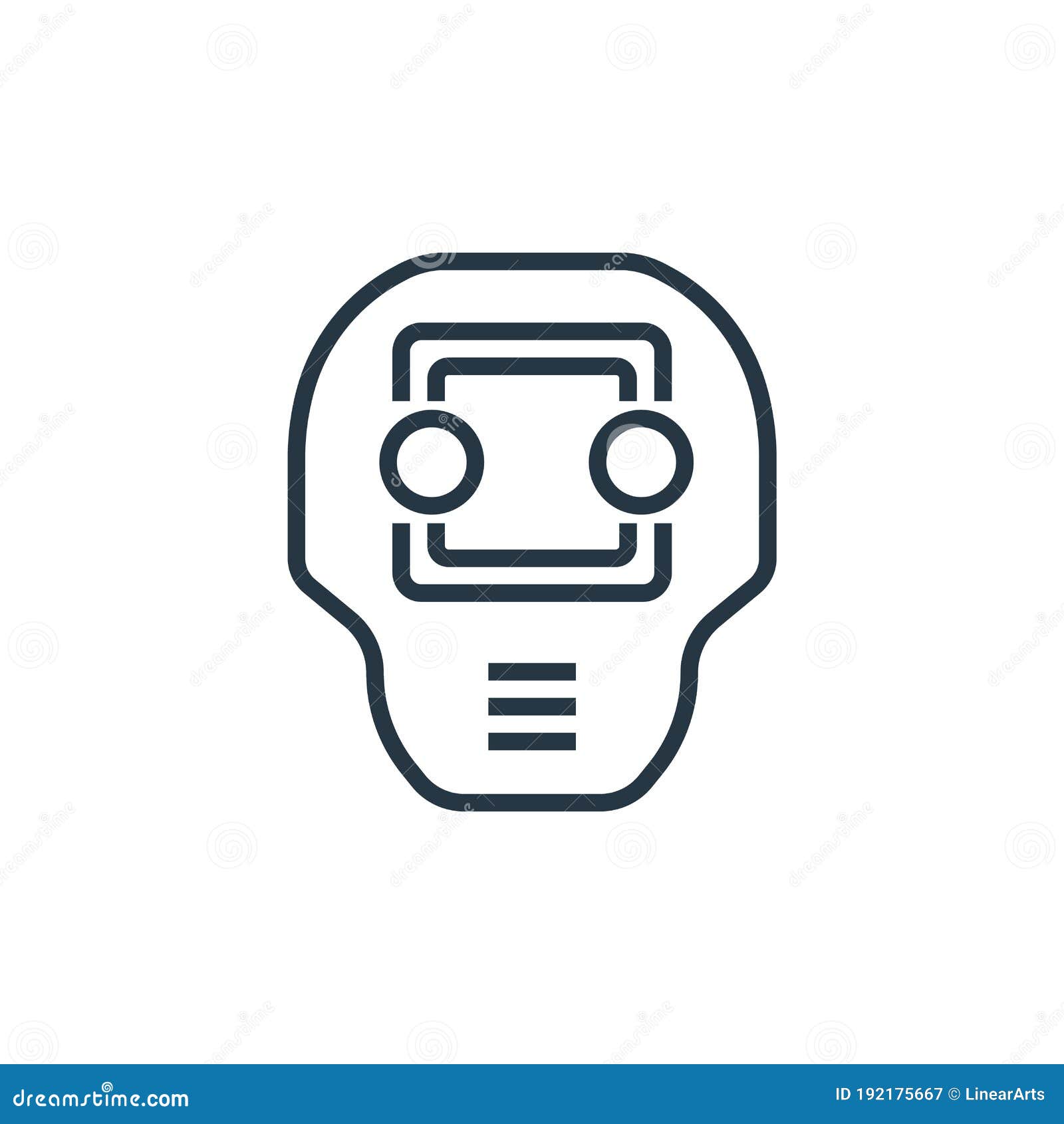 Cyborg Icon Vector from Artificial Intelligence Concept. Thin Line ...