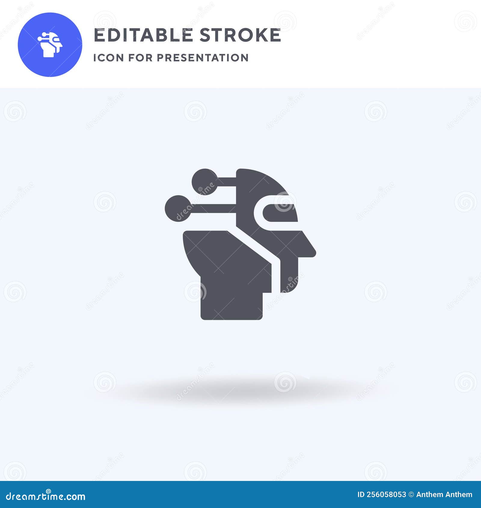 Cyborg Icon Vector, Filled Flat Sign, Solid Pictogram Isolated on White ...