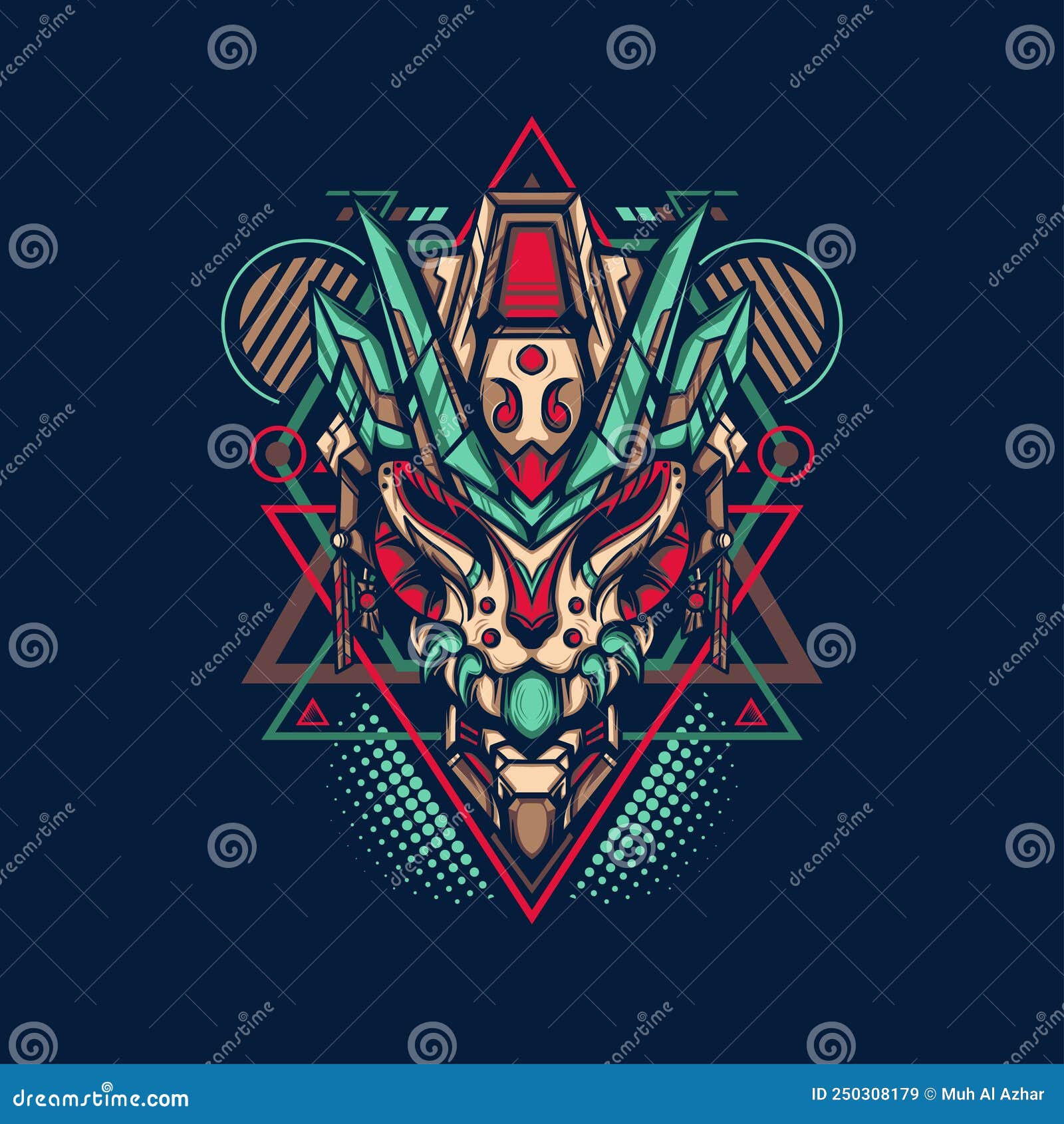 Cyborg Kitsune Illustration Stock Illustration - Illustration of robot ...