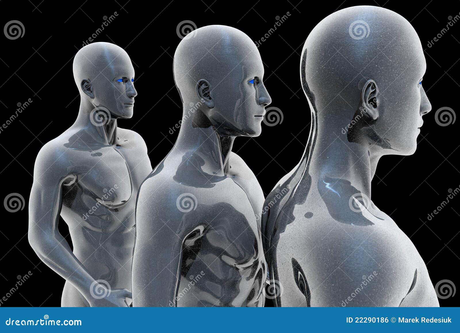 Cyborg - Man and Machine - Future Stock Illustration - Illustration of ...